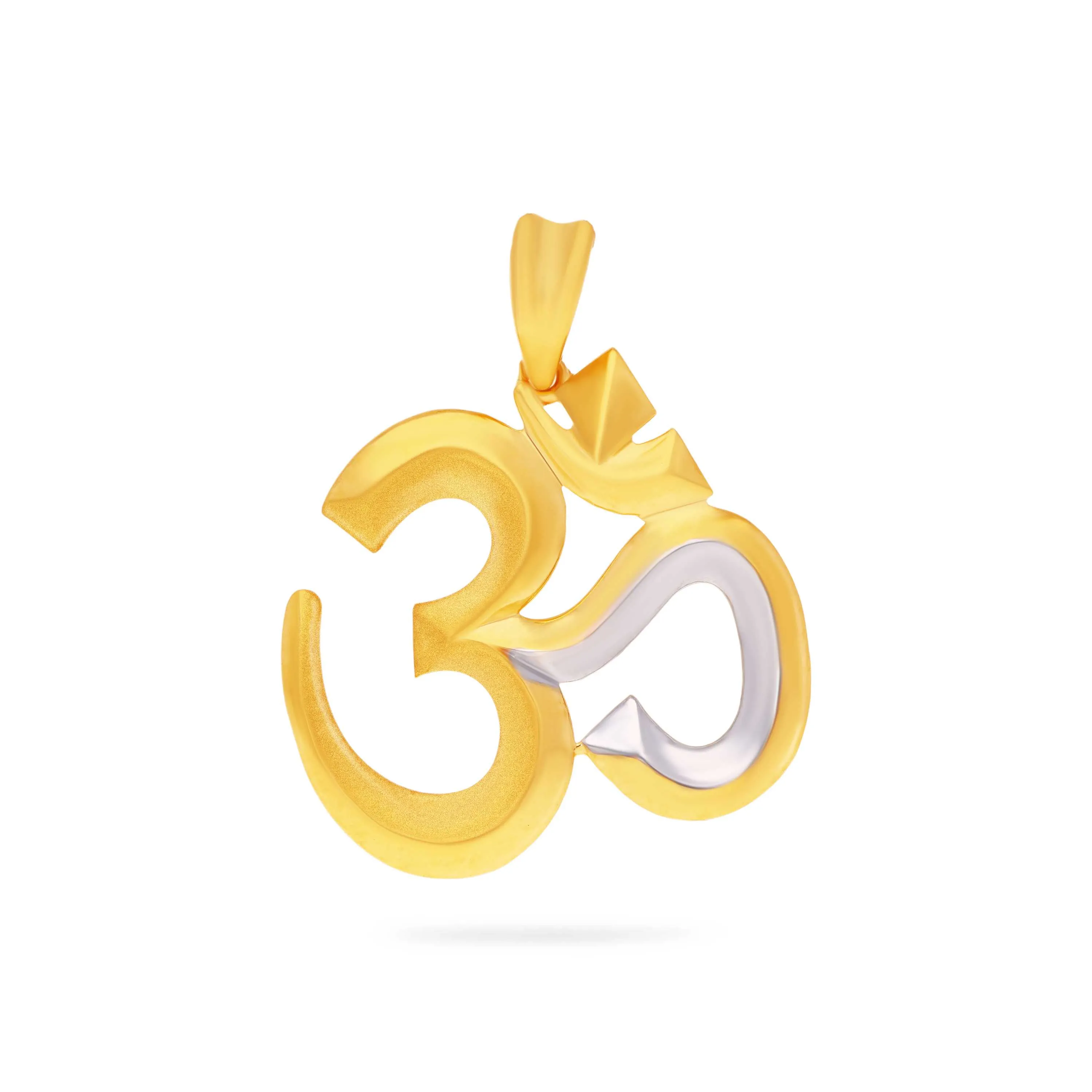 Classic Matte Finished And Detailed Om 22KT Gold Locket For Men
