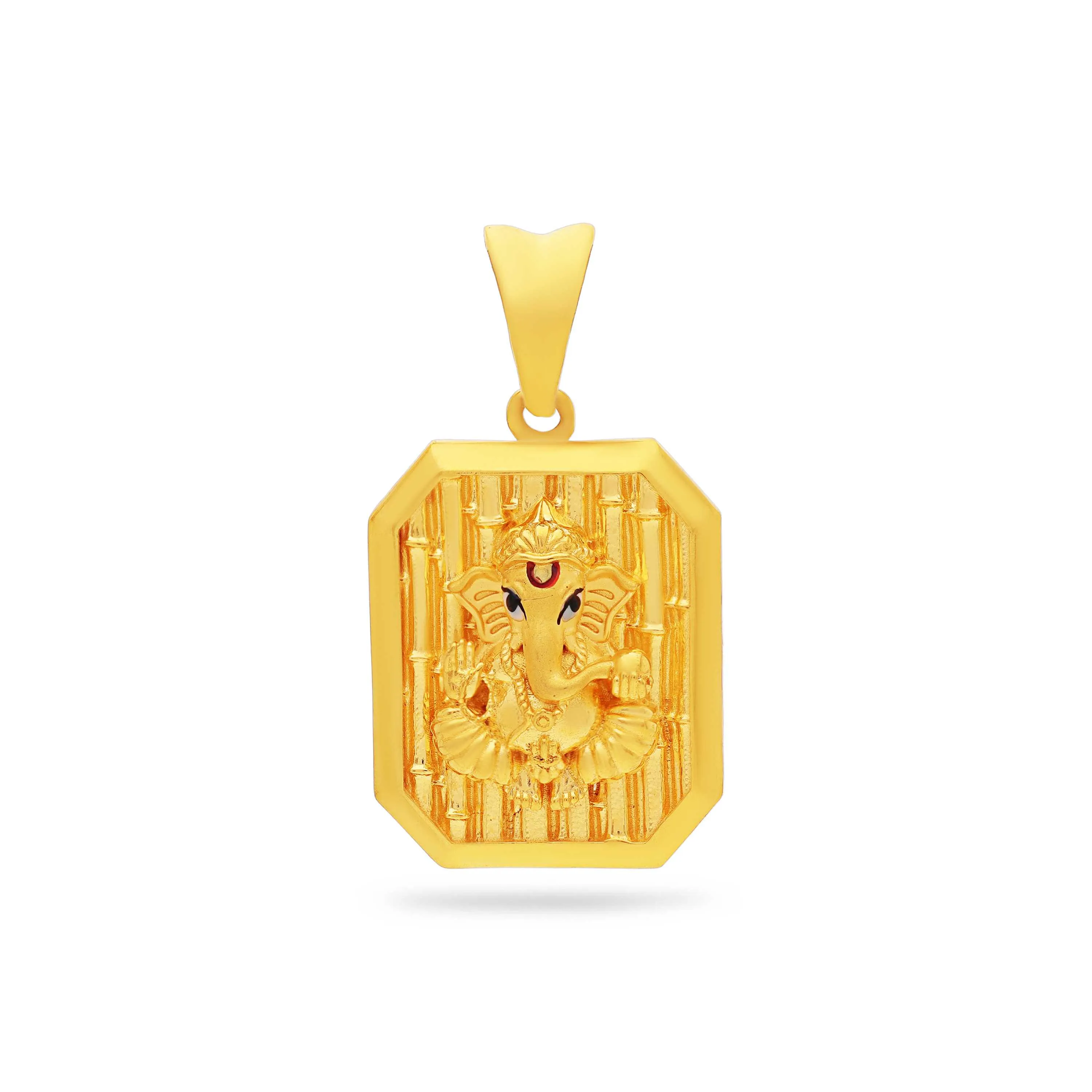 Enamel Worked And Detailed 22KT Gold Ganesha Locket