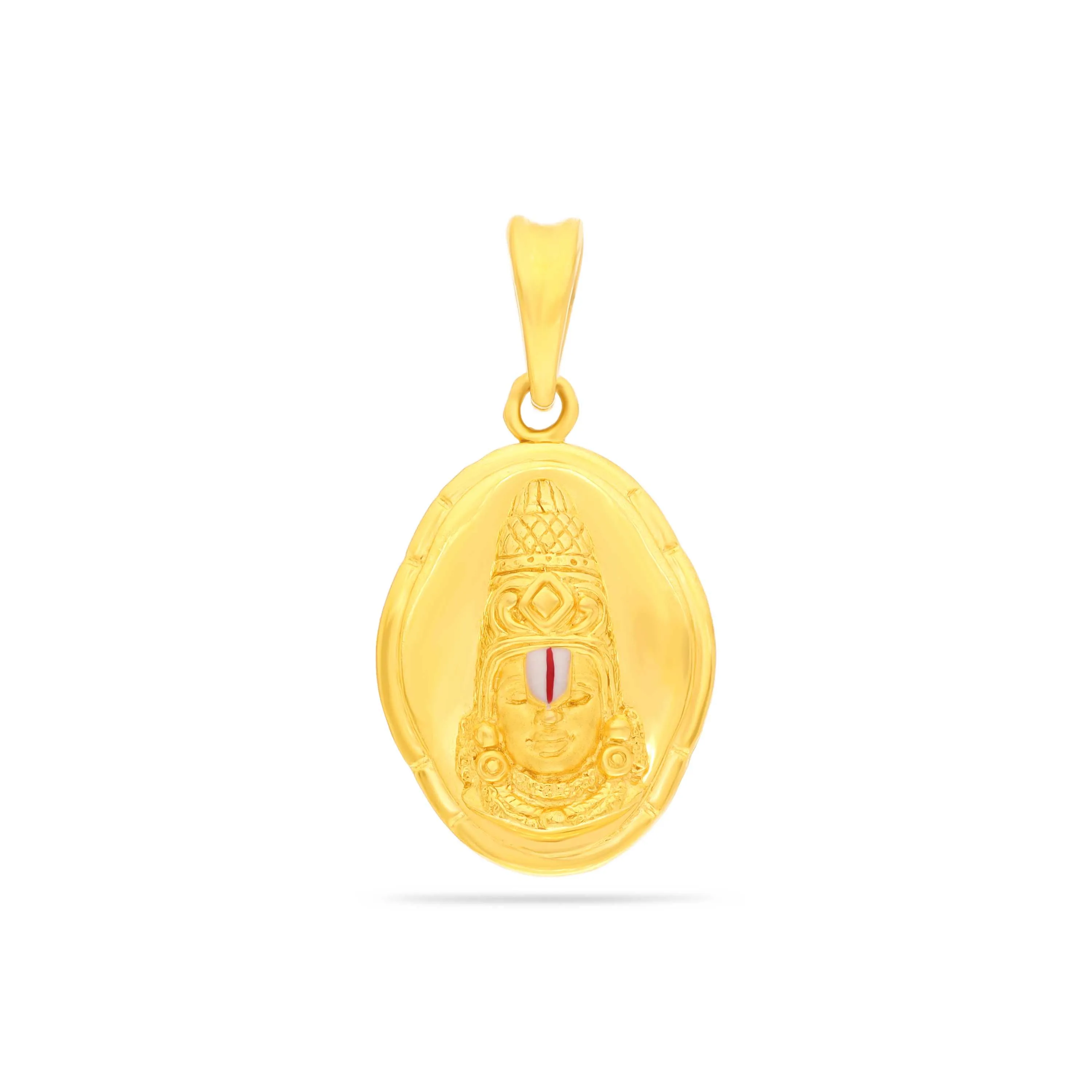 Enamel Worked And Detailed 22KT Gold Balaji Locket