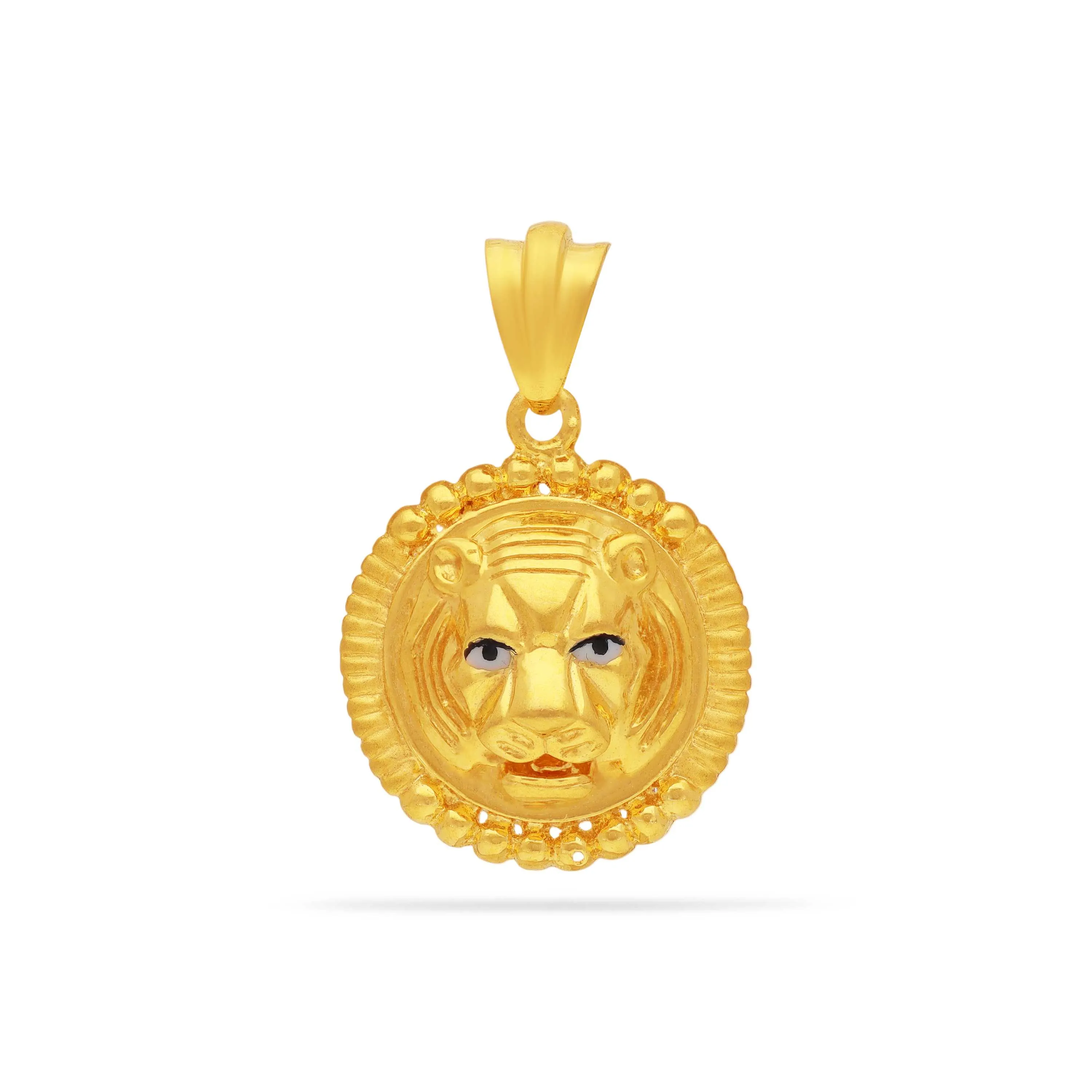 Matte Finished And Detailed 22KT Gold Lion Locket