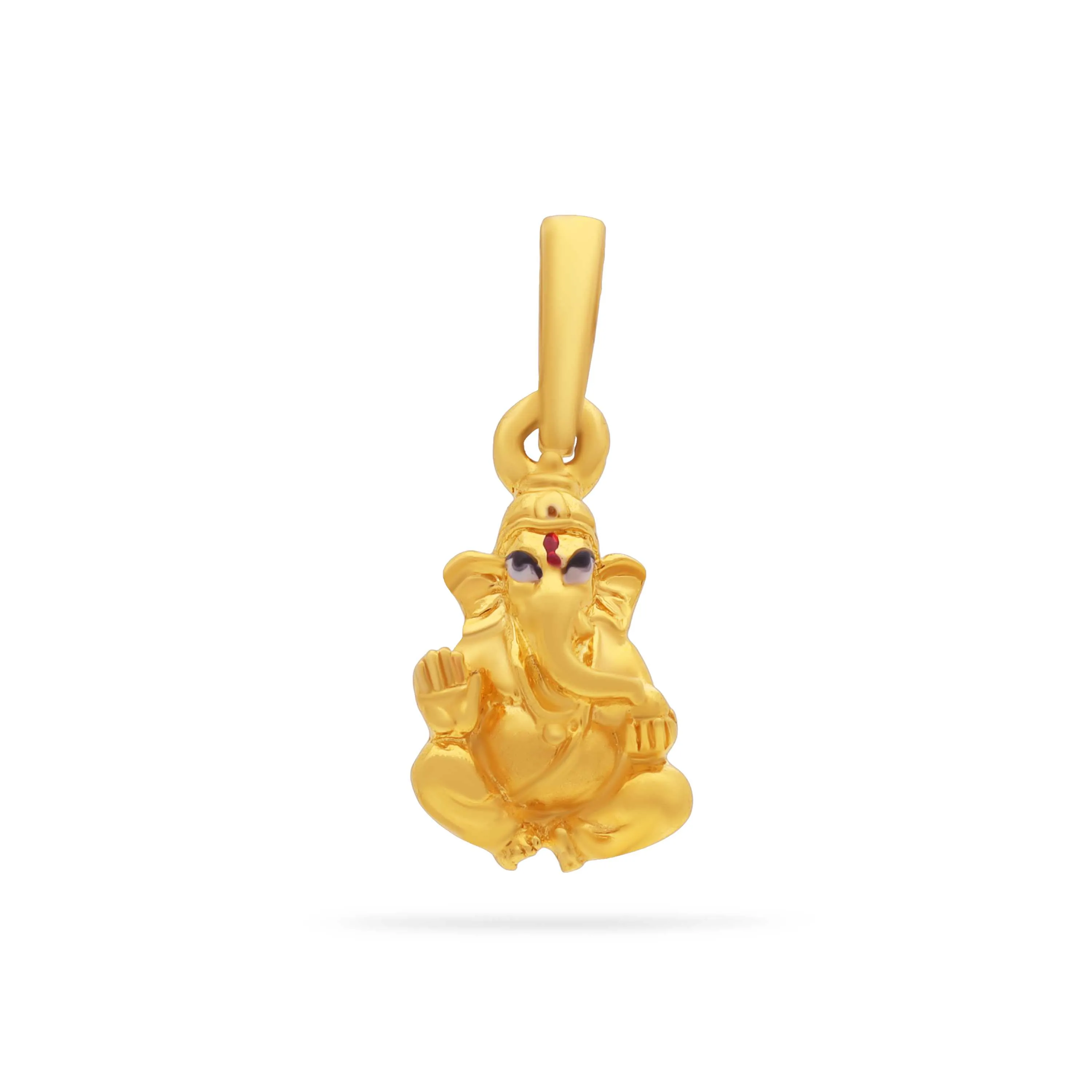 Classic Matte Finished And Detailed 22KT Gold Ganesha Locket