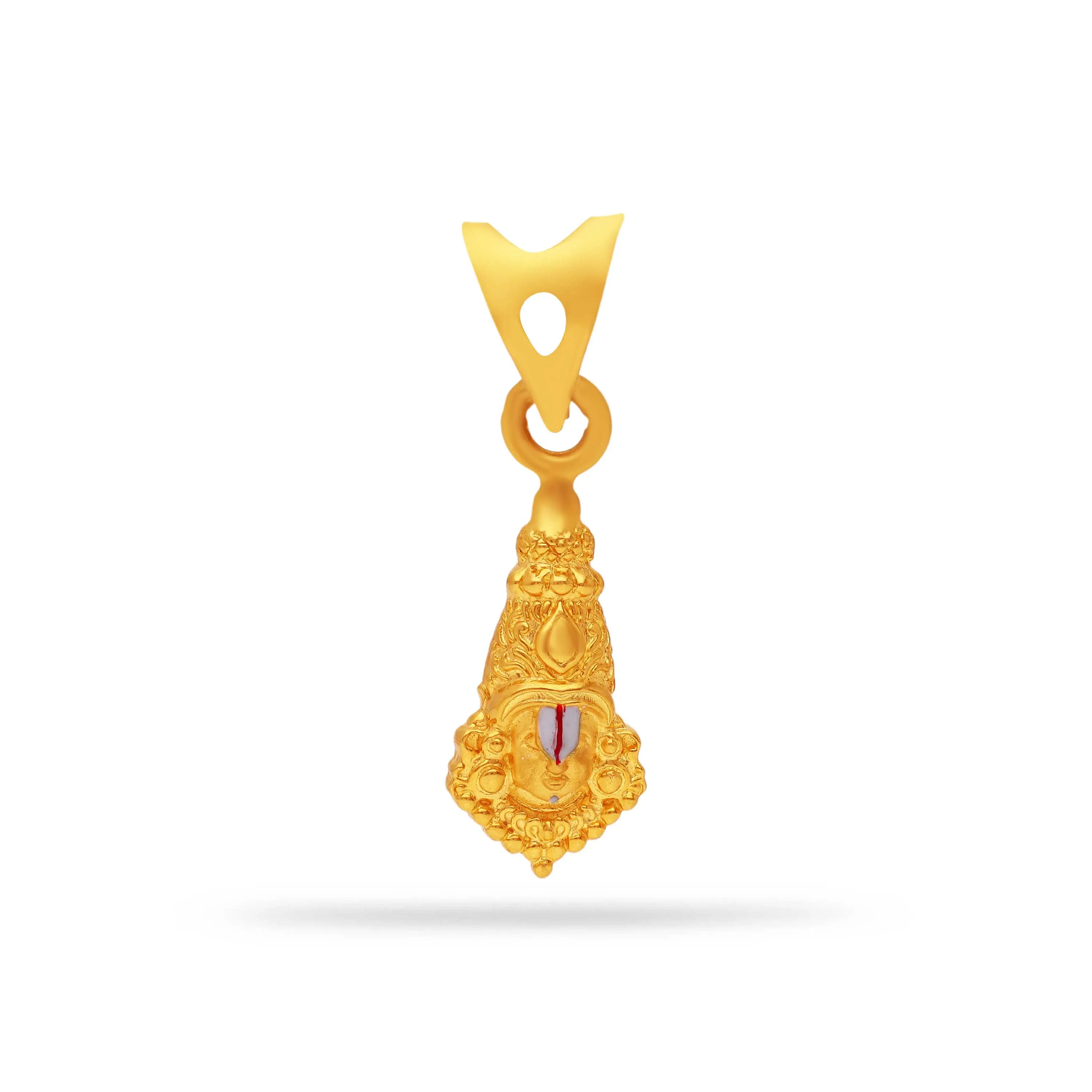 Matte Finished And Detailed 22KT Gold Balaji Locket