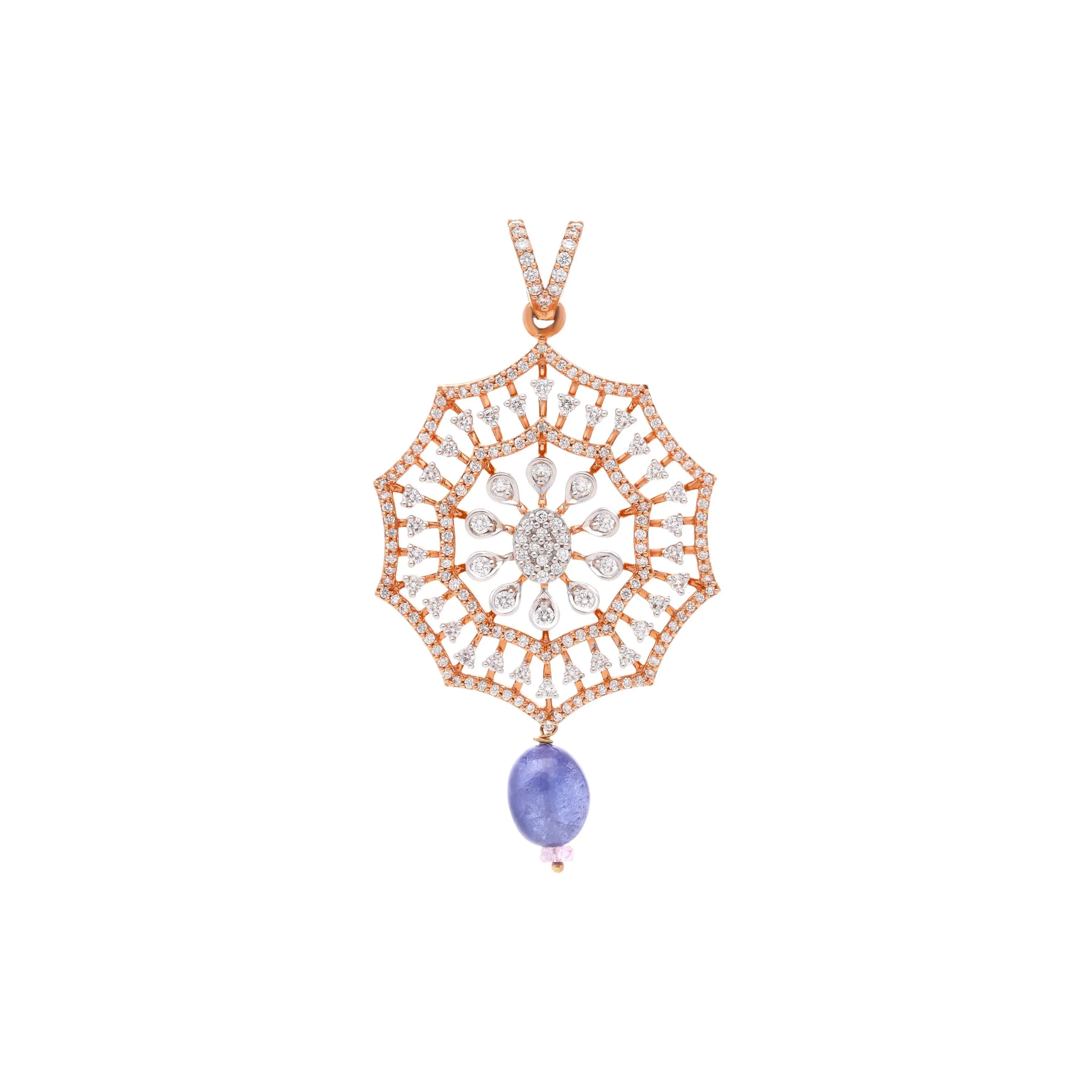 Glamorously Detailed And Diamond Studded 18KT Rose Gold Locket