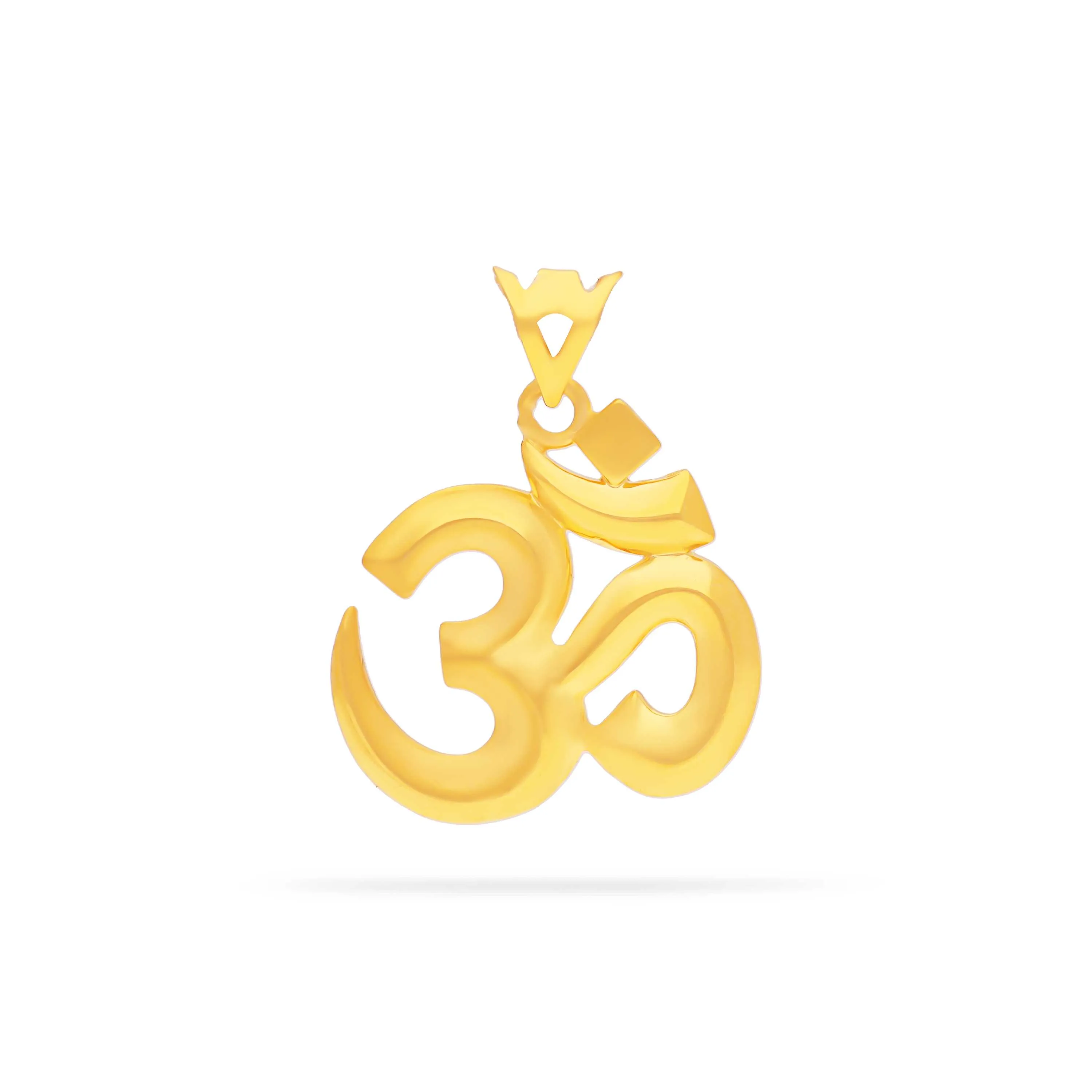 Classic Matte Finished And Detailed 22KT Gold Om Locket