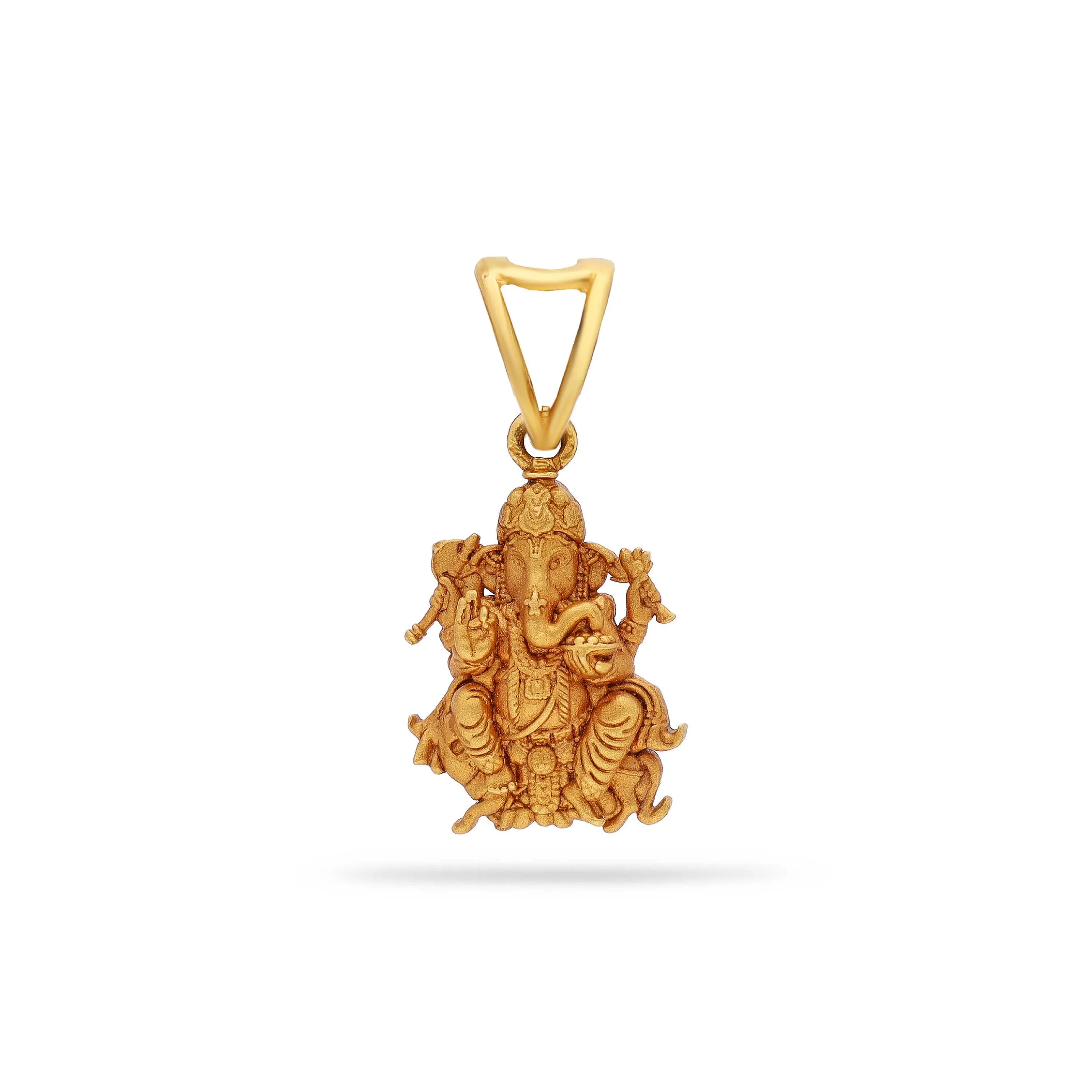 Antique Finished And Detailed 22KT Gold Ganesha Locket
