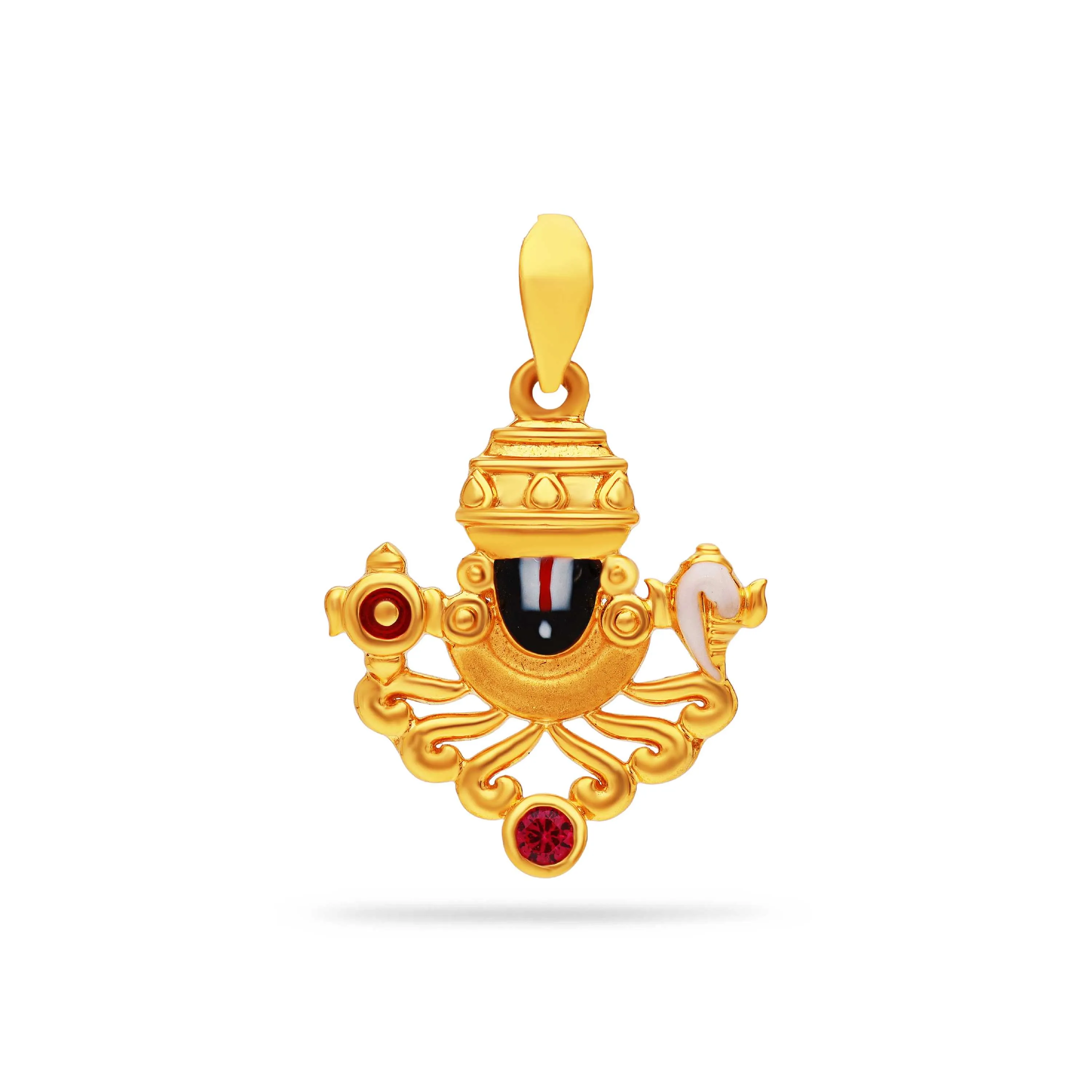 Divinely Detailed And Enamel Worked 22KT Gold Balaji Locket