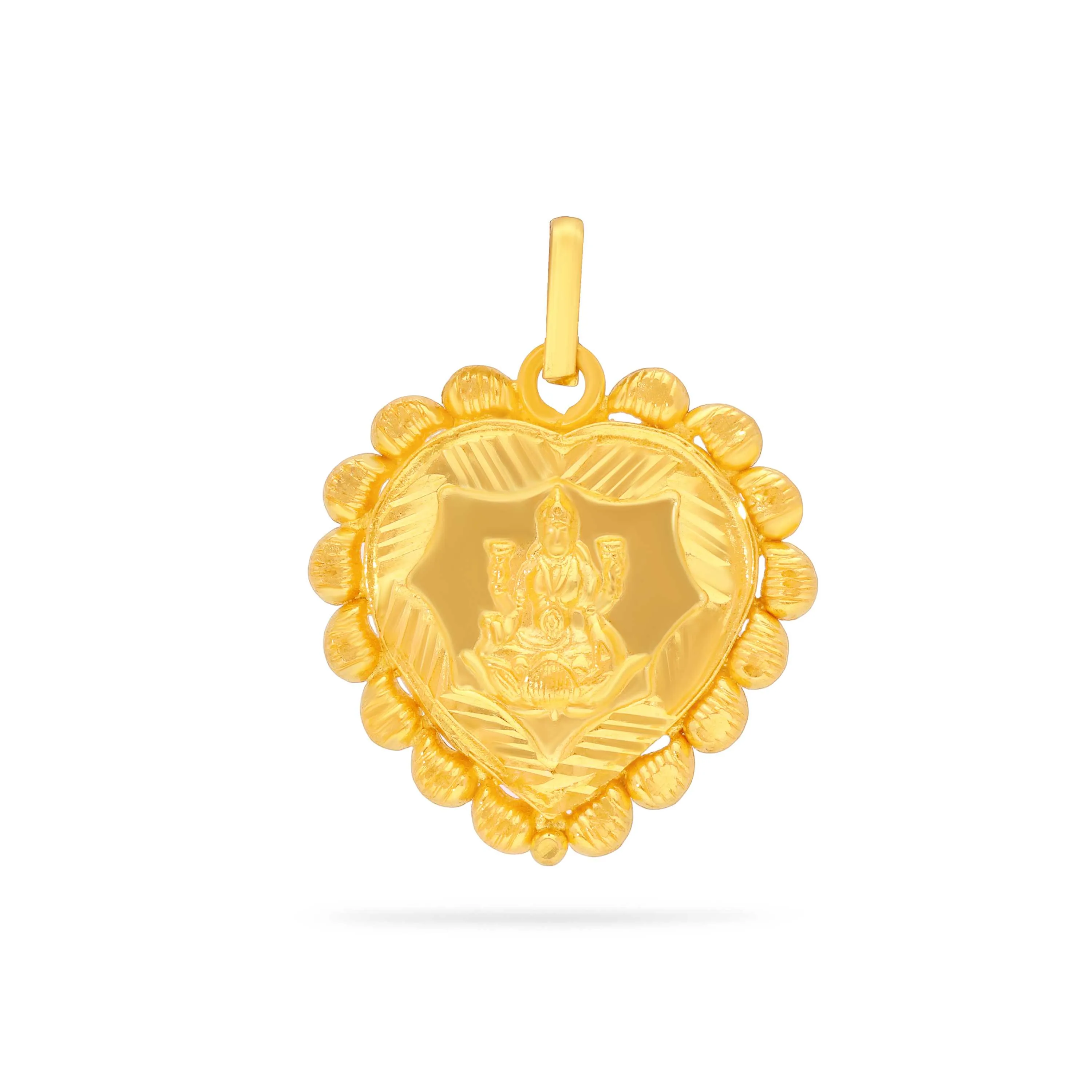 Divinely Detailed And Crafted 22KT Gold Lakshmi Devi Locket