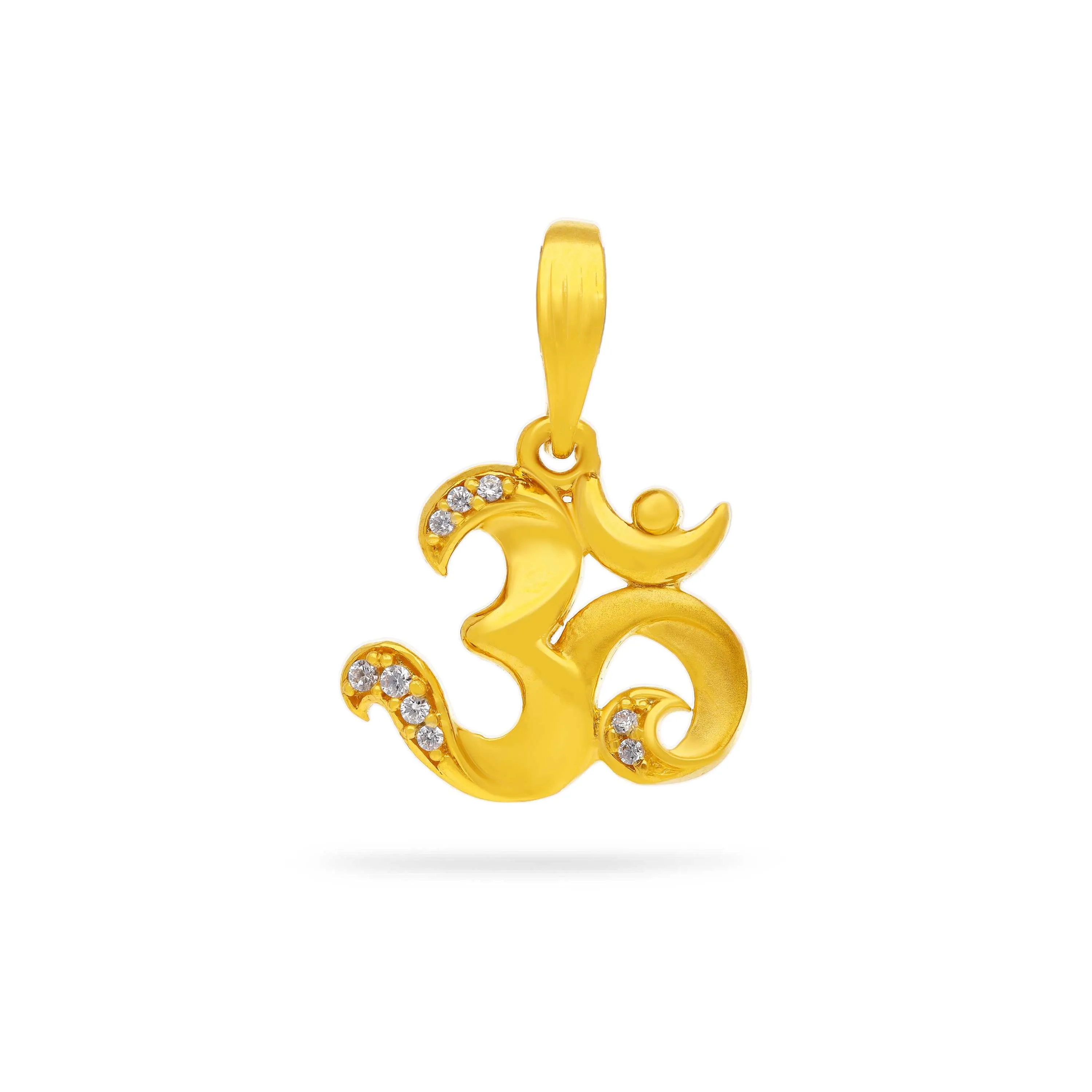 Classic Matte Finished And Detailed 22KT Gold Om Locket