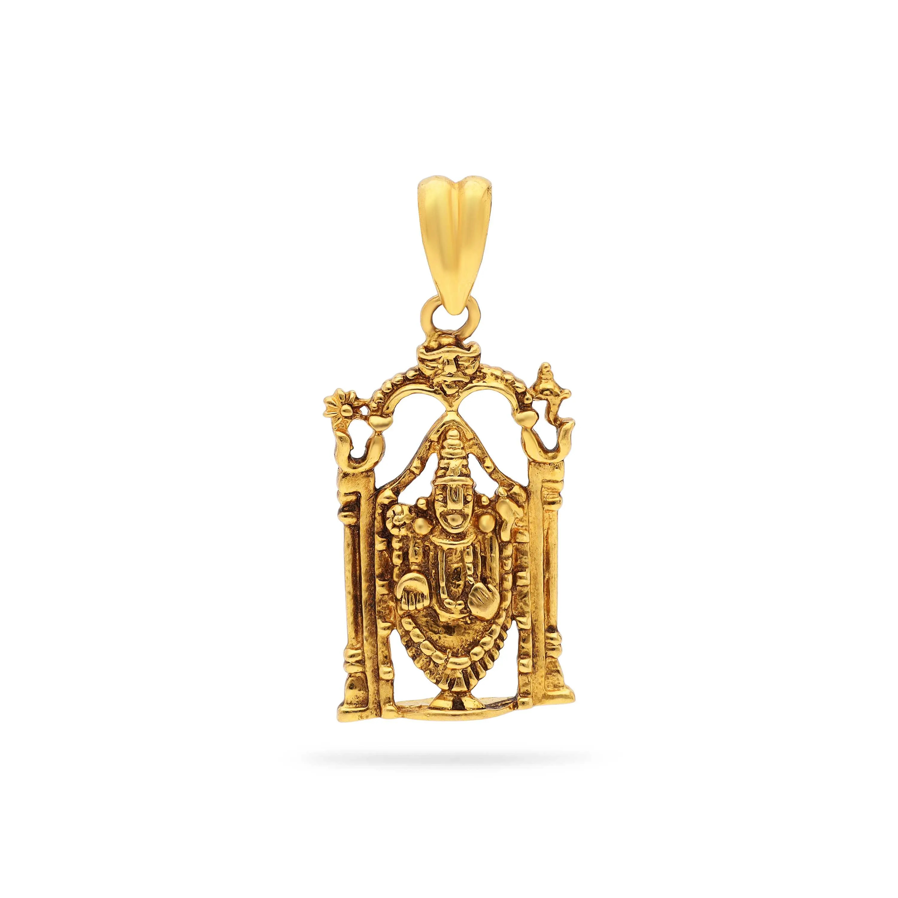 Classic Antique Finished And Detailed Lord Balaji 22KT Gold Locket