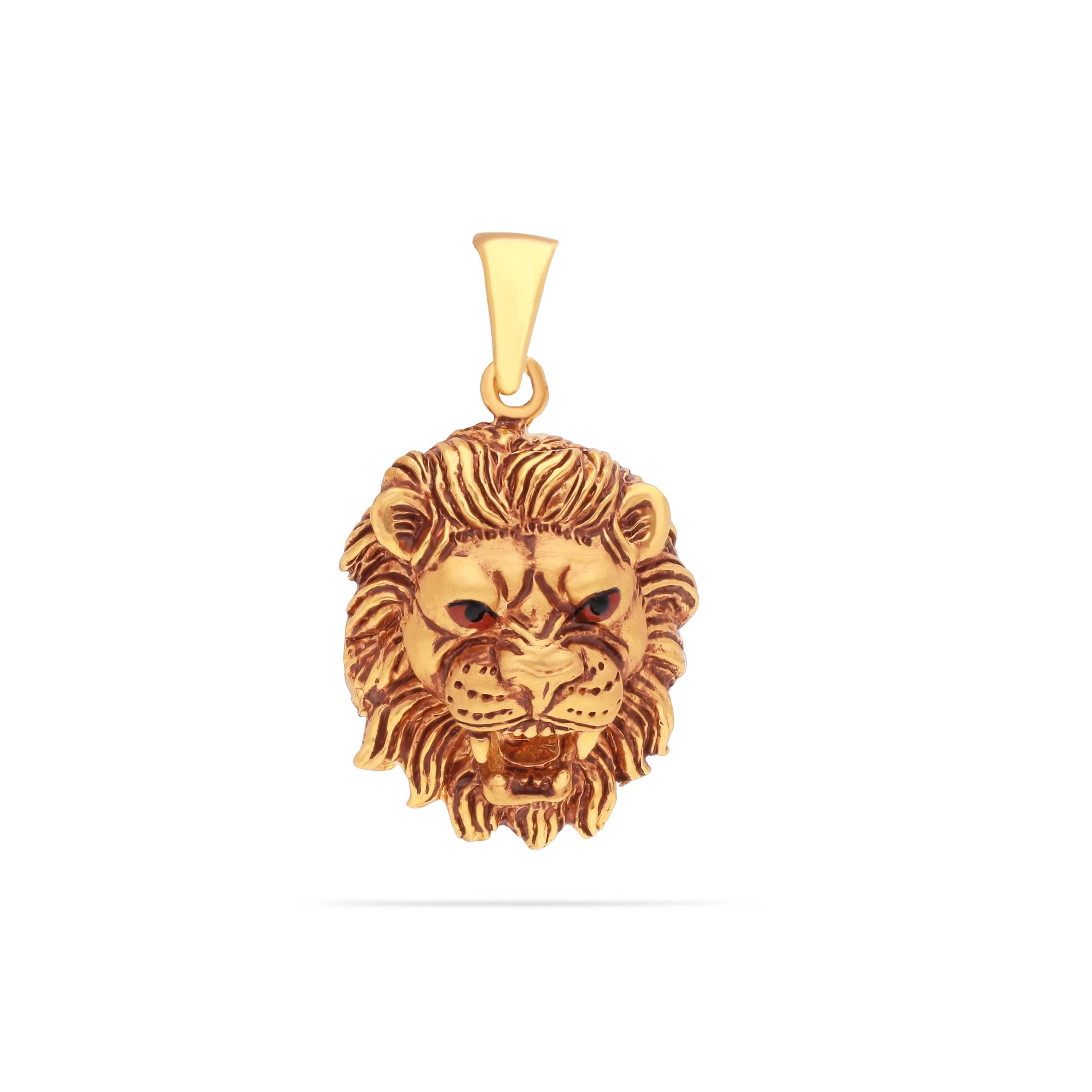 One Of Its Kind Antique Finished Lion 22KT Gold Locket