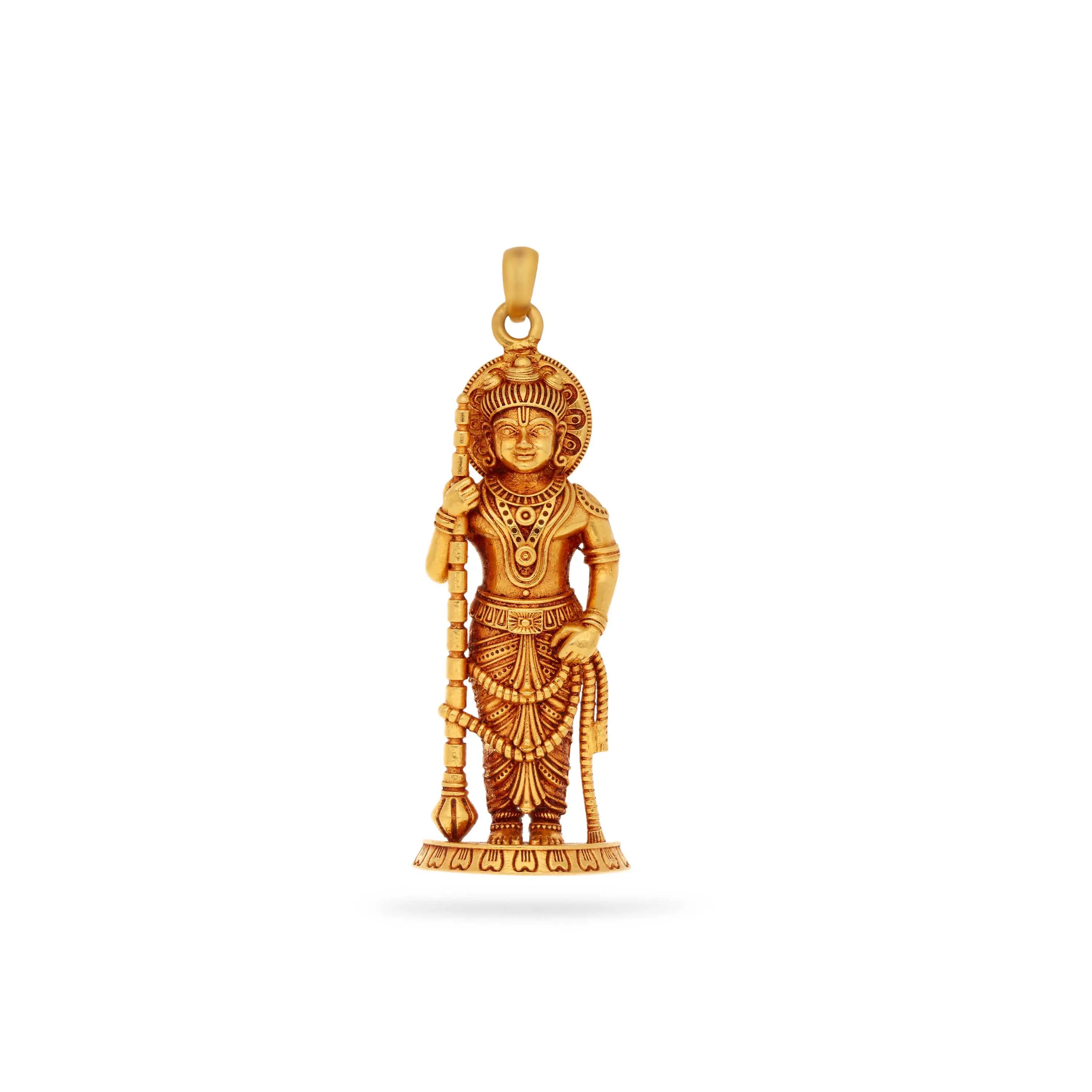 Traditionally Crafted And Detailed 22KT Gold Udupi Krishna Locket