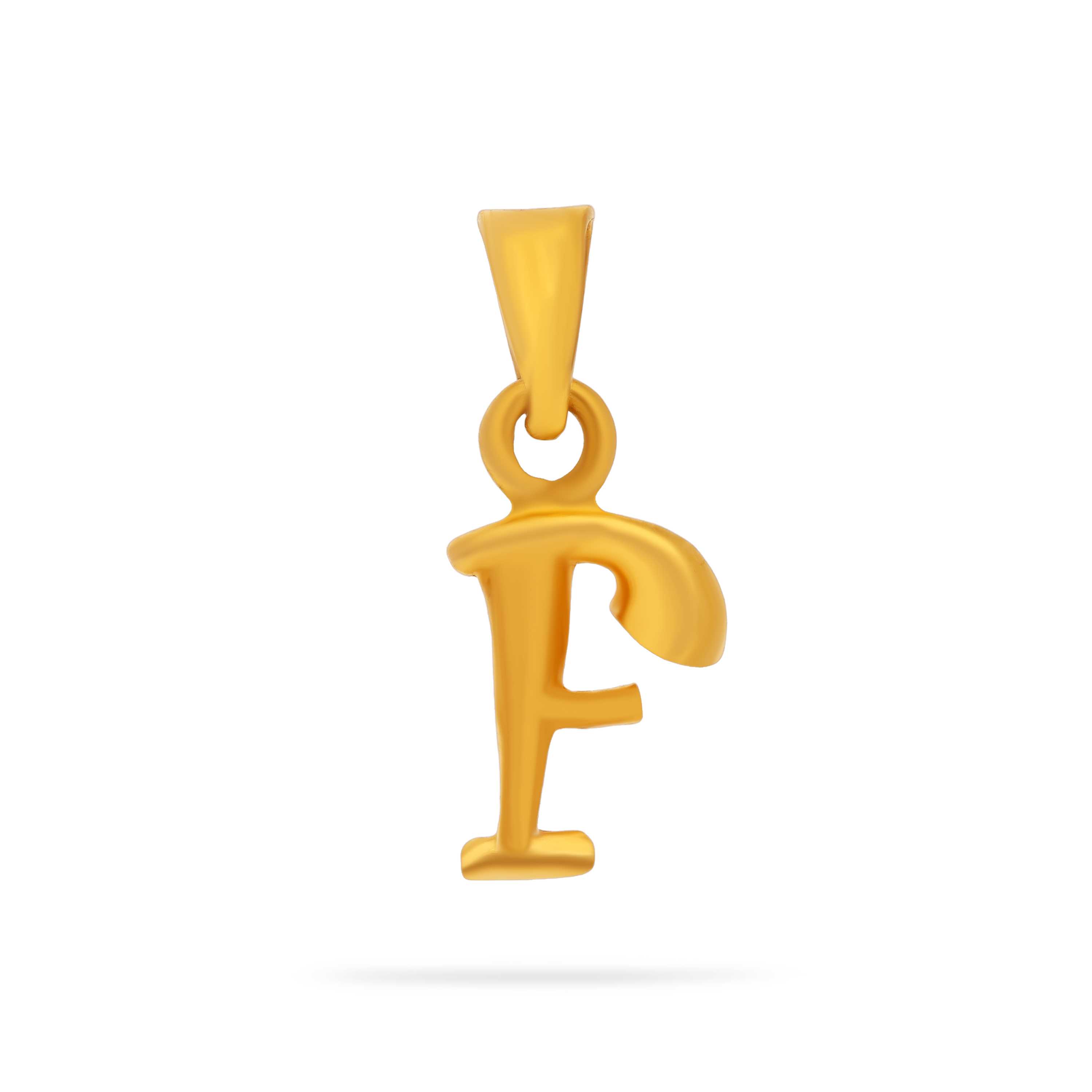 One Of Its Kind Matte Finished Alphabet F 22KT Gold Locket