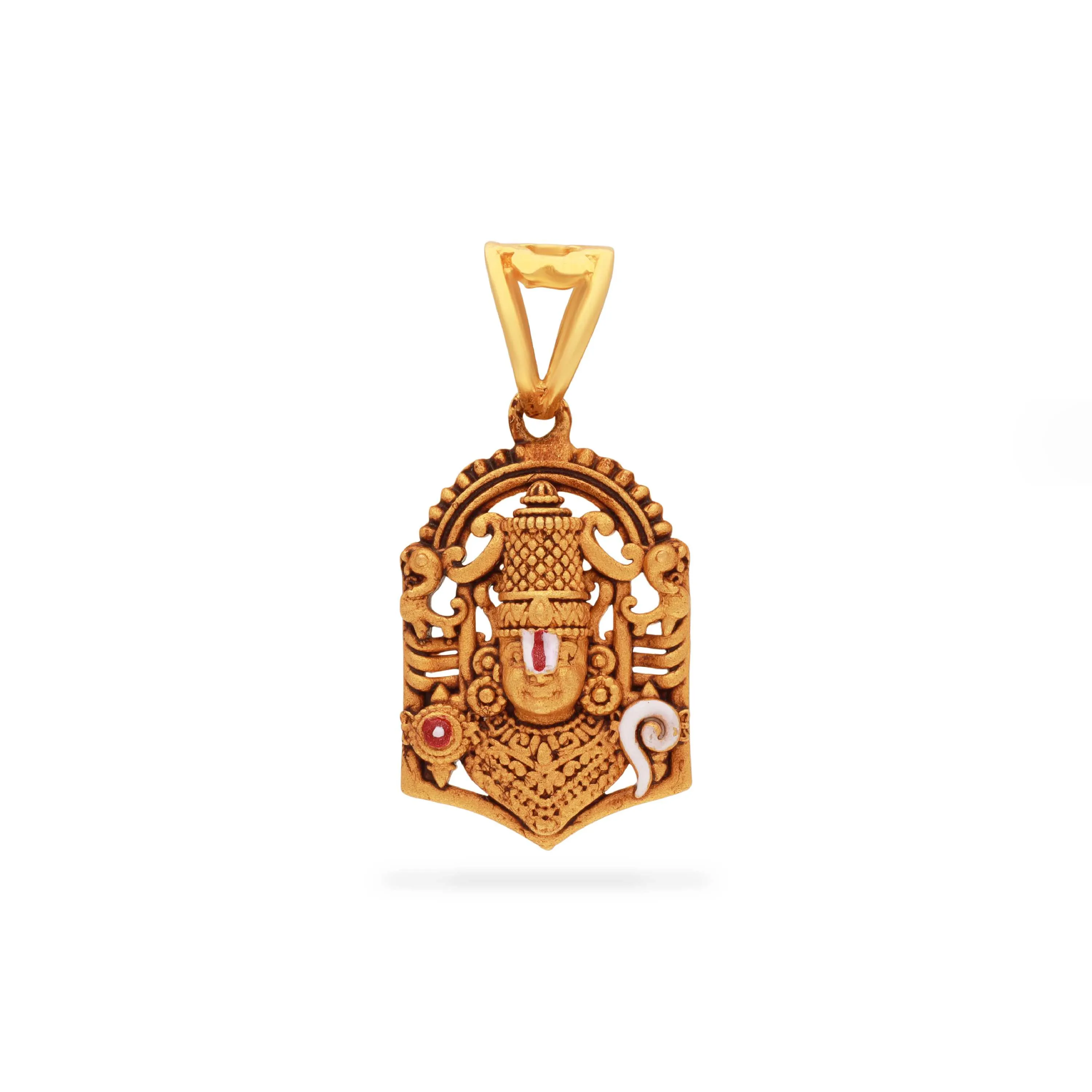 Divinely Detailed And Antique Finished 22KT Gold Balaji Locket
