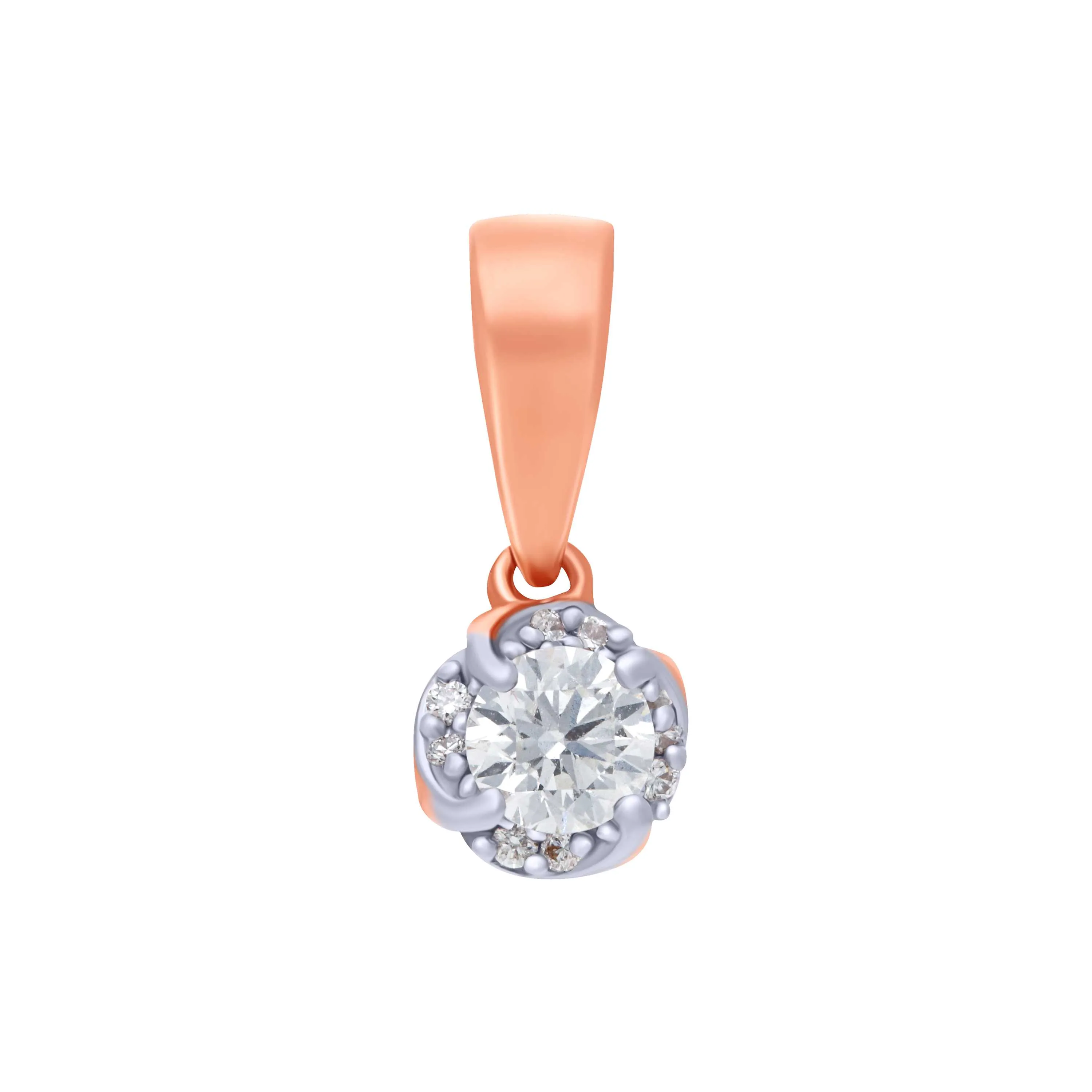 Comely Solitaire Diamond Pendant Set in 18KT Gold