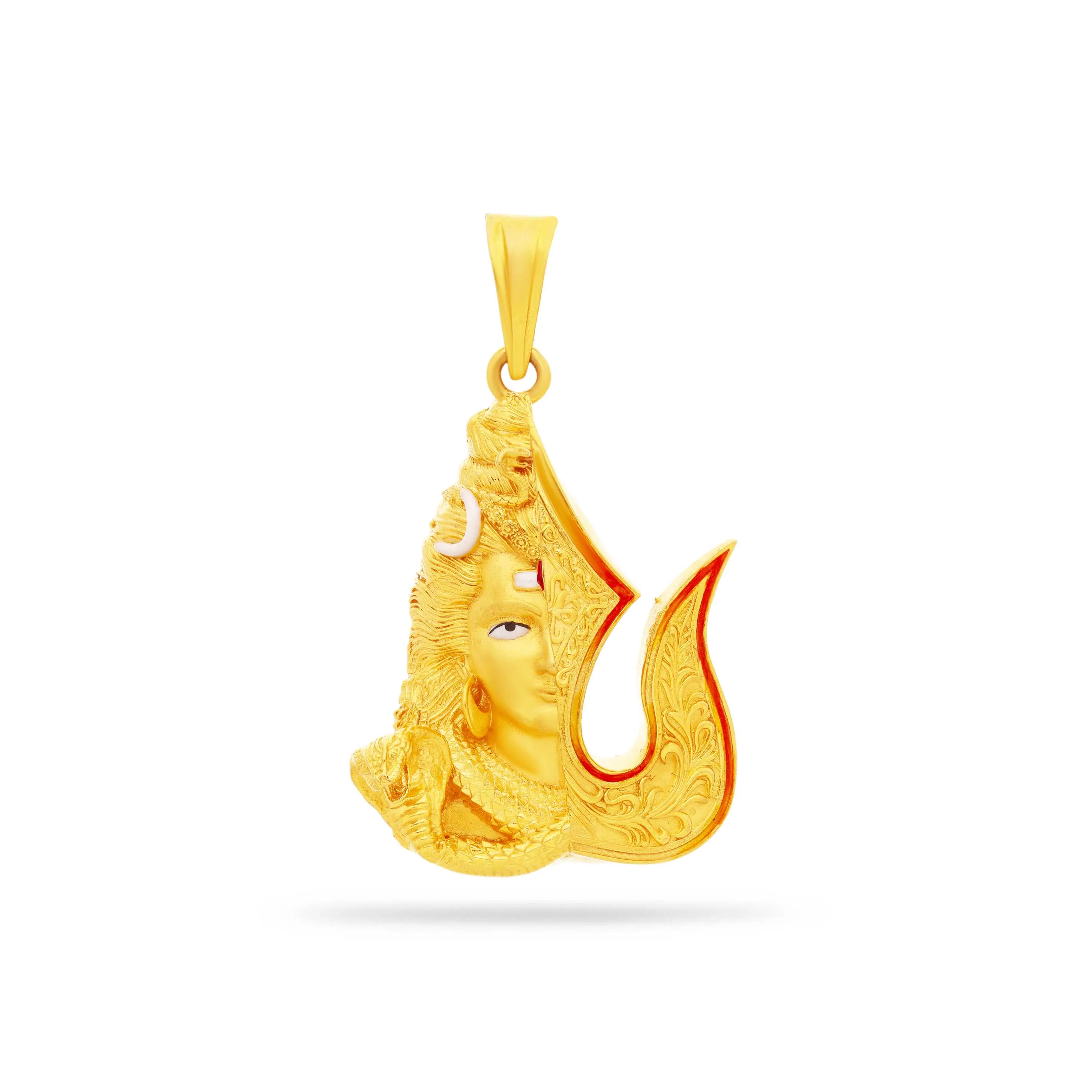 Specially Crafted And Detailed 22KT Gold Shiva Locket