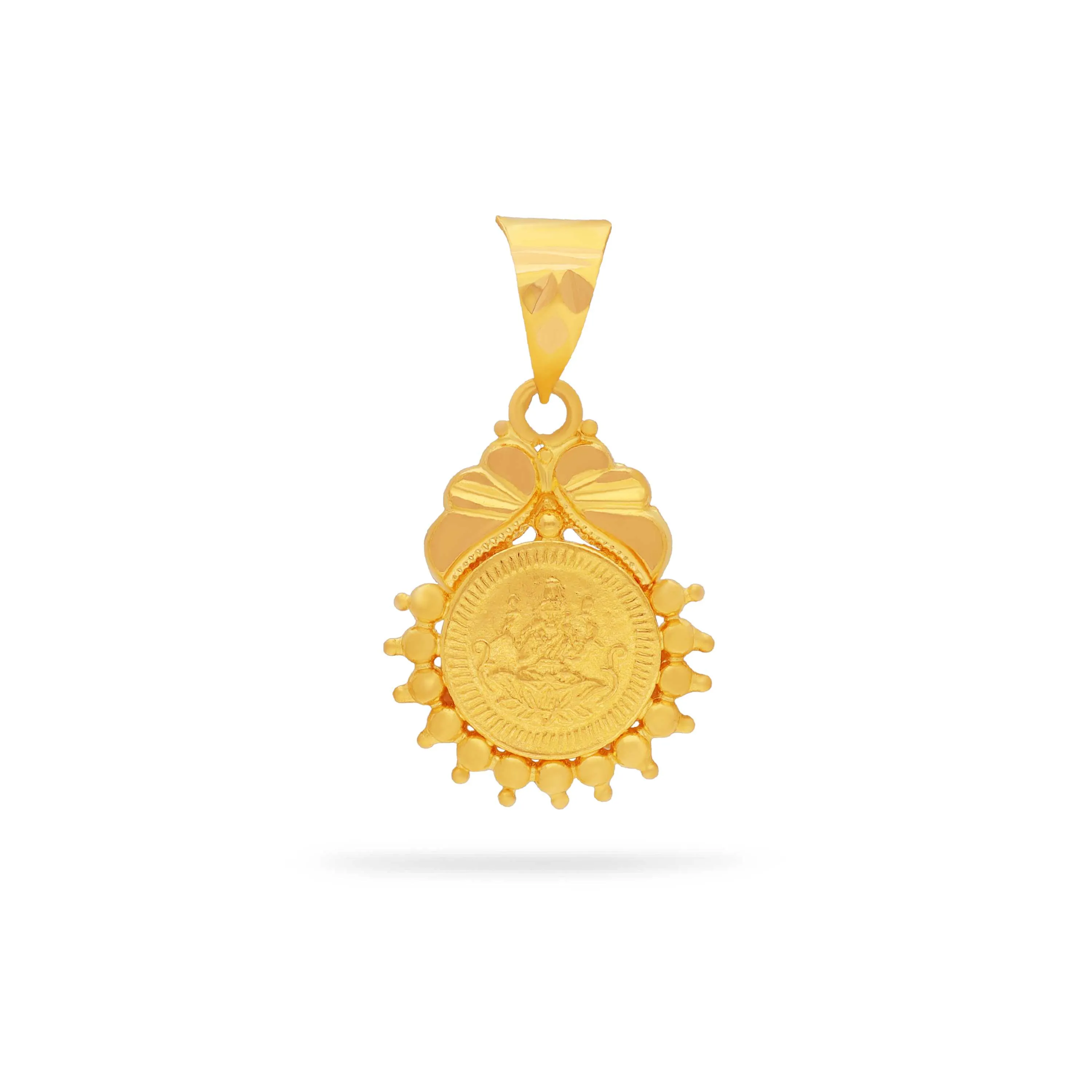 Divinely Detailed And Crafted 22KT Gold Lakshmi Devi Locket