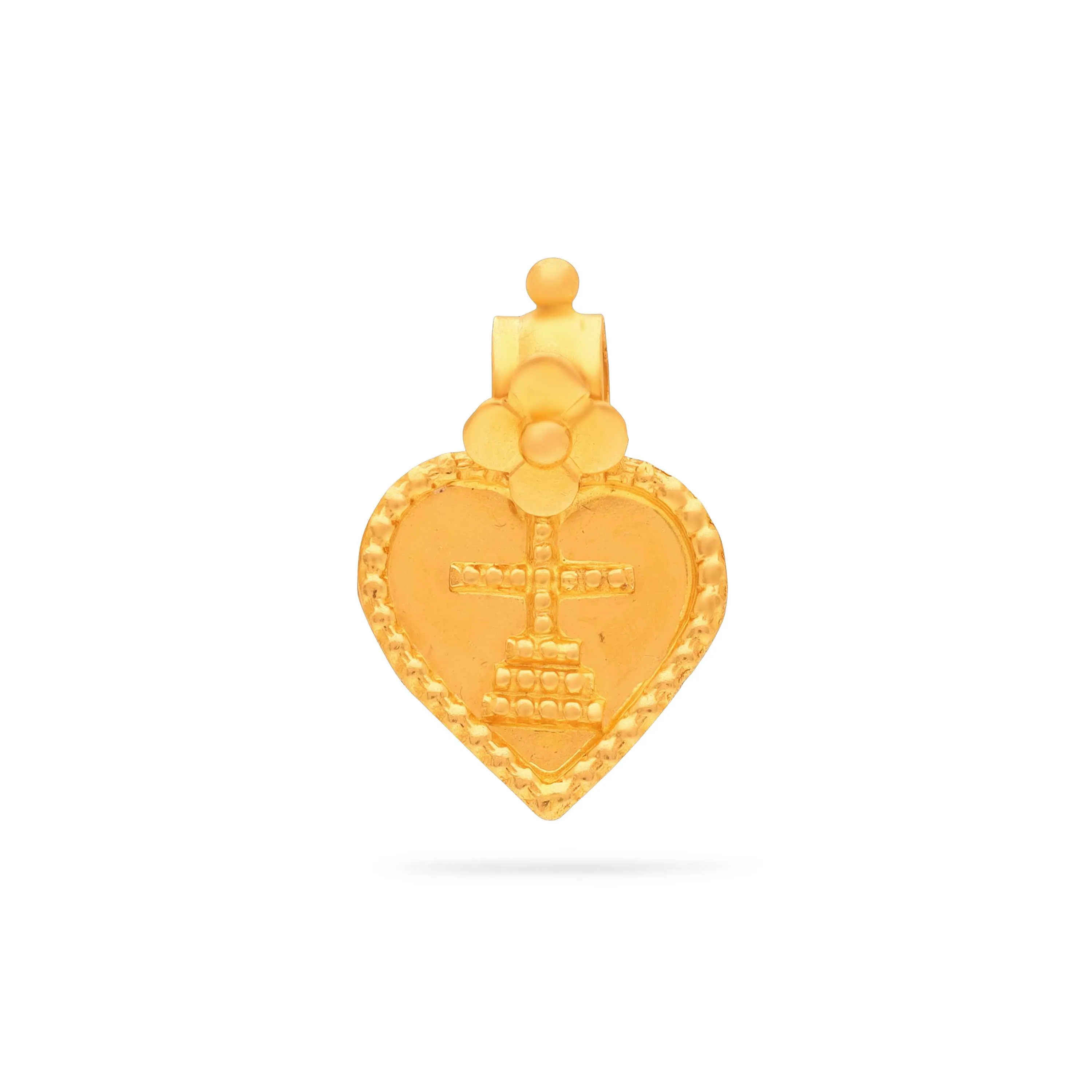 Traditionally Crafted And Detailed 22KT Gold Cross Thaali