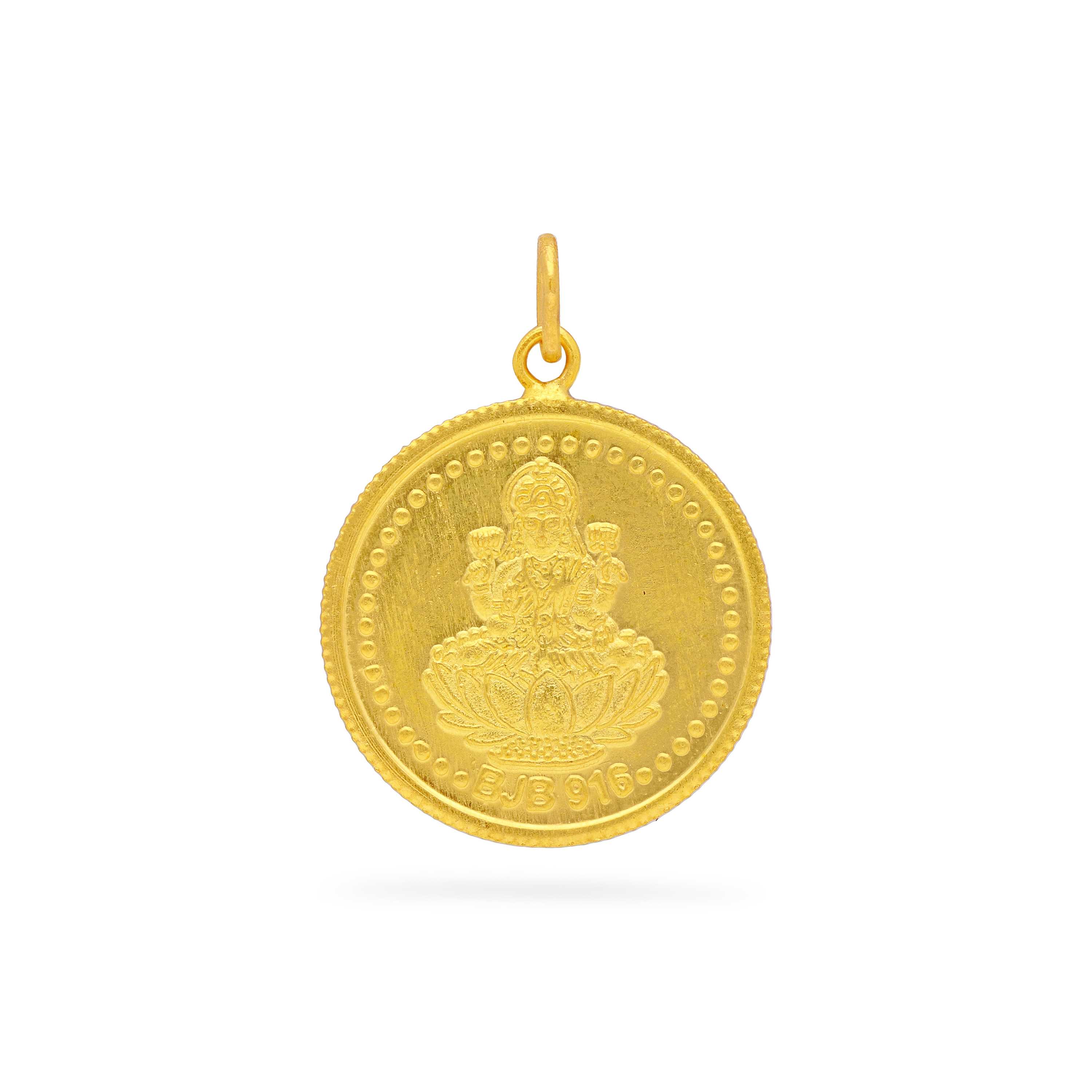 Divinely Crafted Lakshmi Devi 22KT Gold Locket