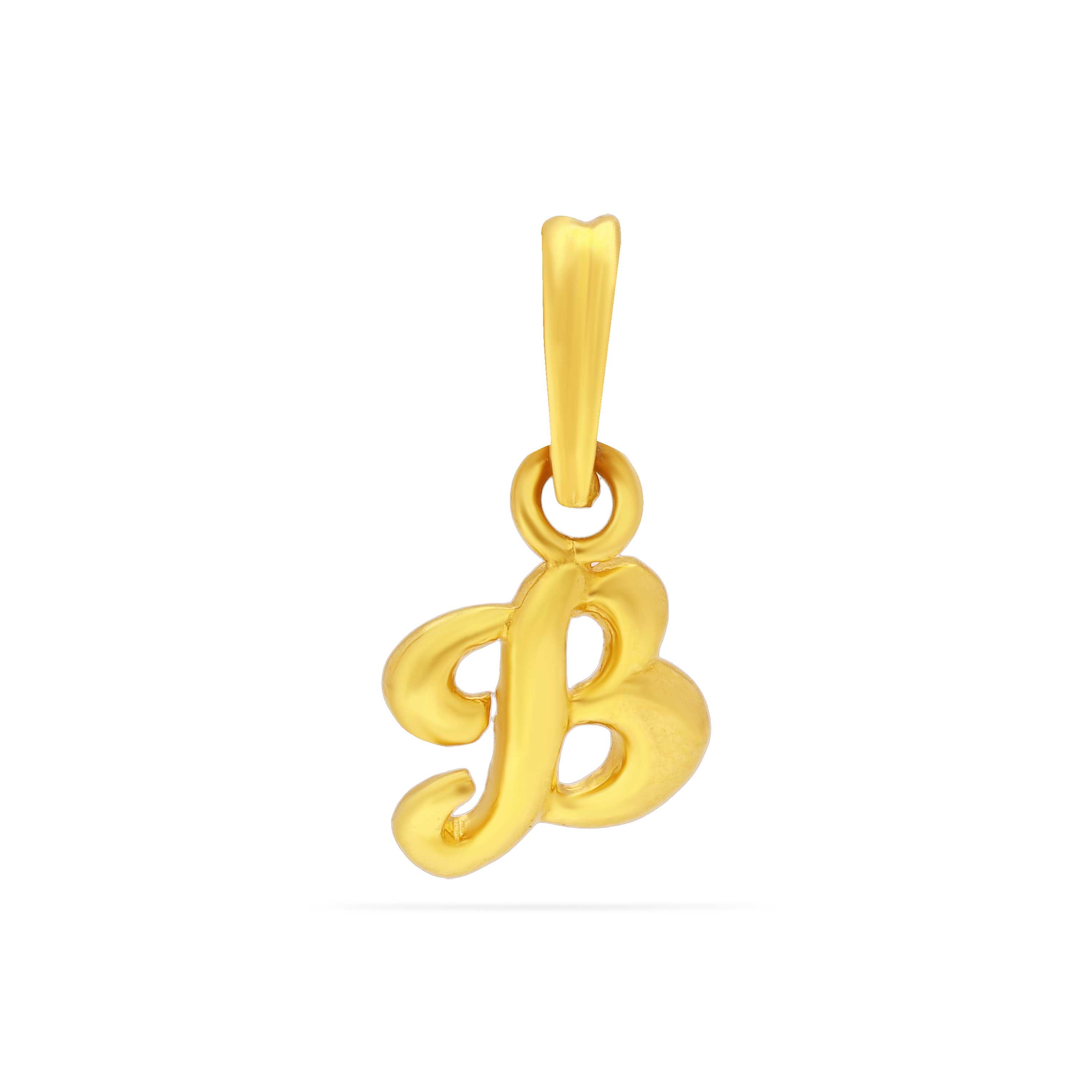 Classic Finely Detailed Alphabet B 22KT Gold Locket