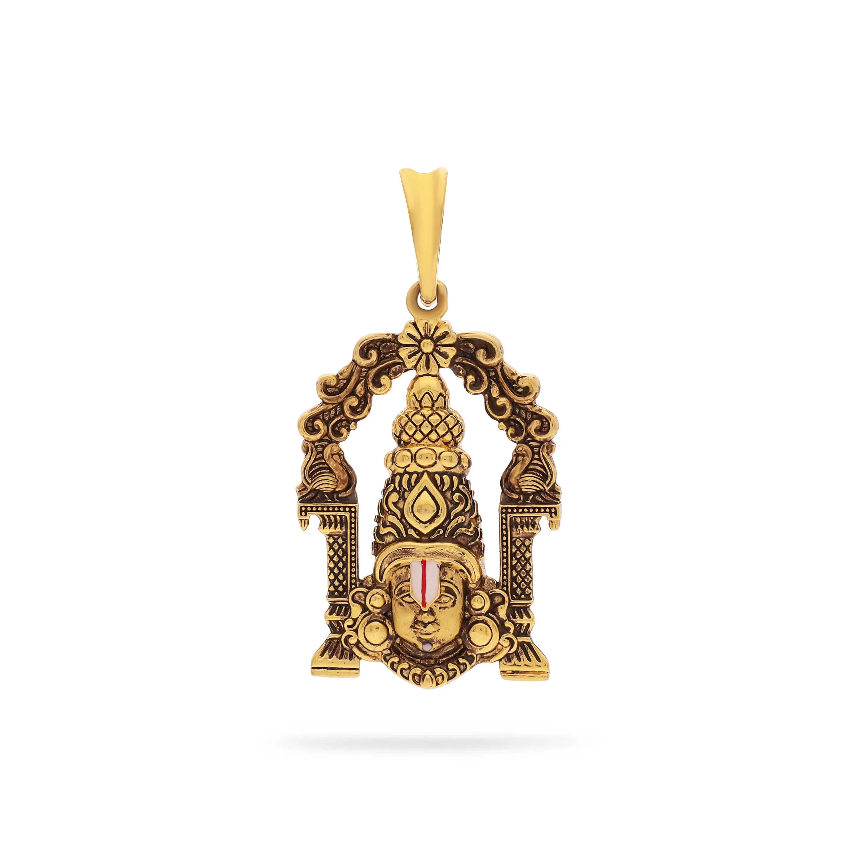 Classic Antique Finished Lord Balaji 22KT Gold Locket