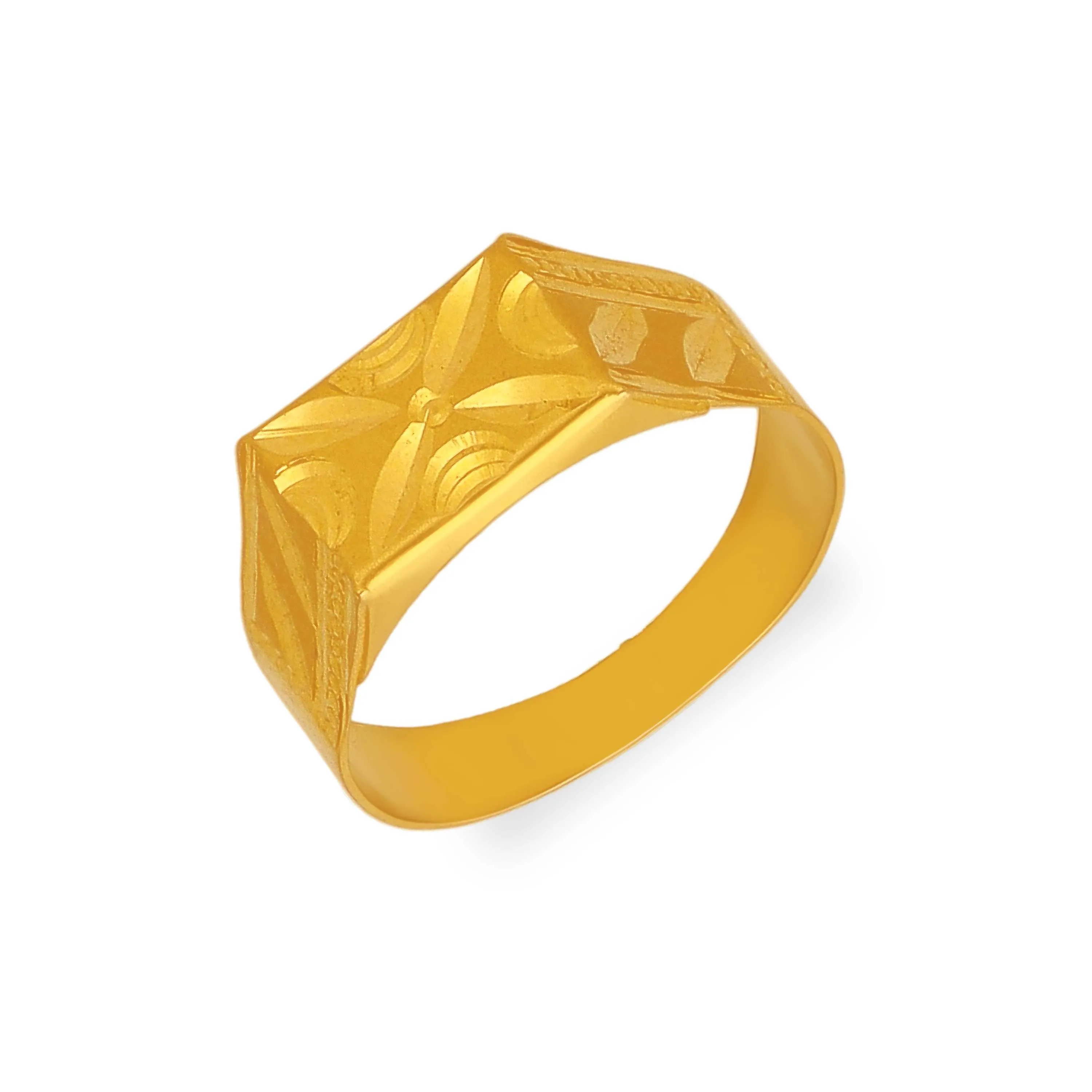 Classic Finely Detailed And Crafted 22KT Gold Baby Ring