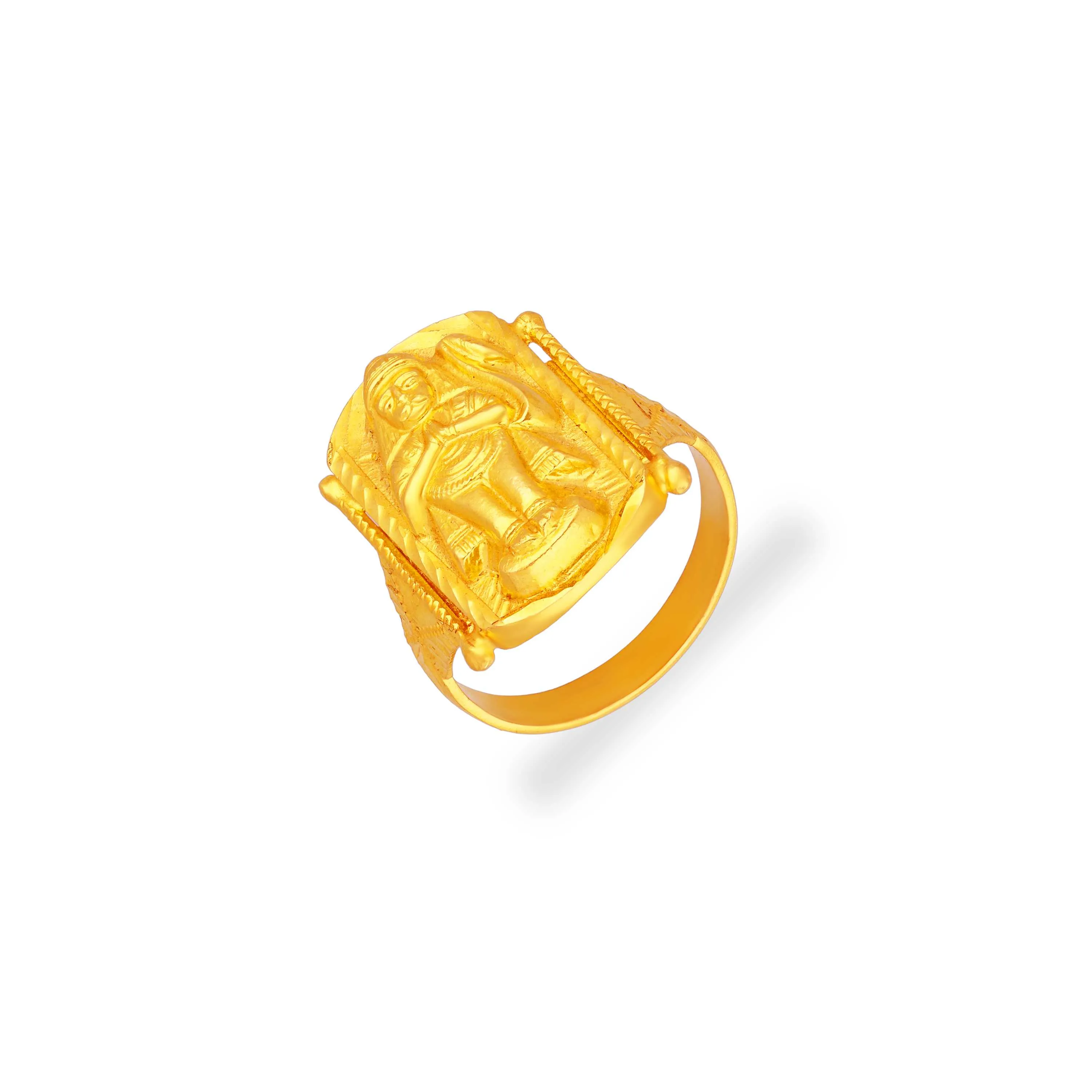 Traditionally Crafted Lord Hanuman 22KT Gold Ring