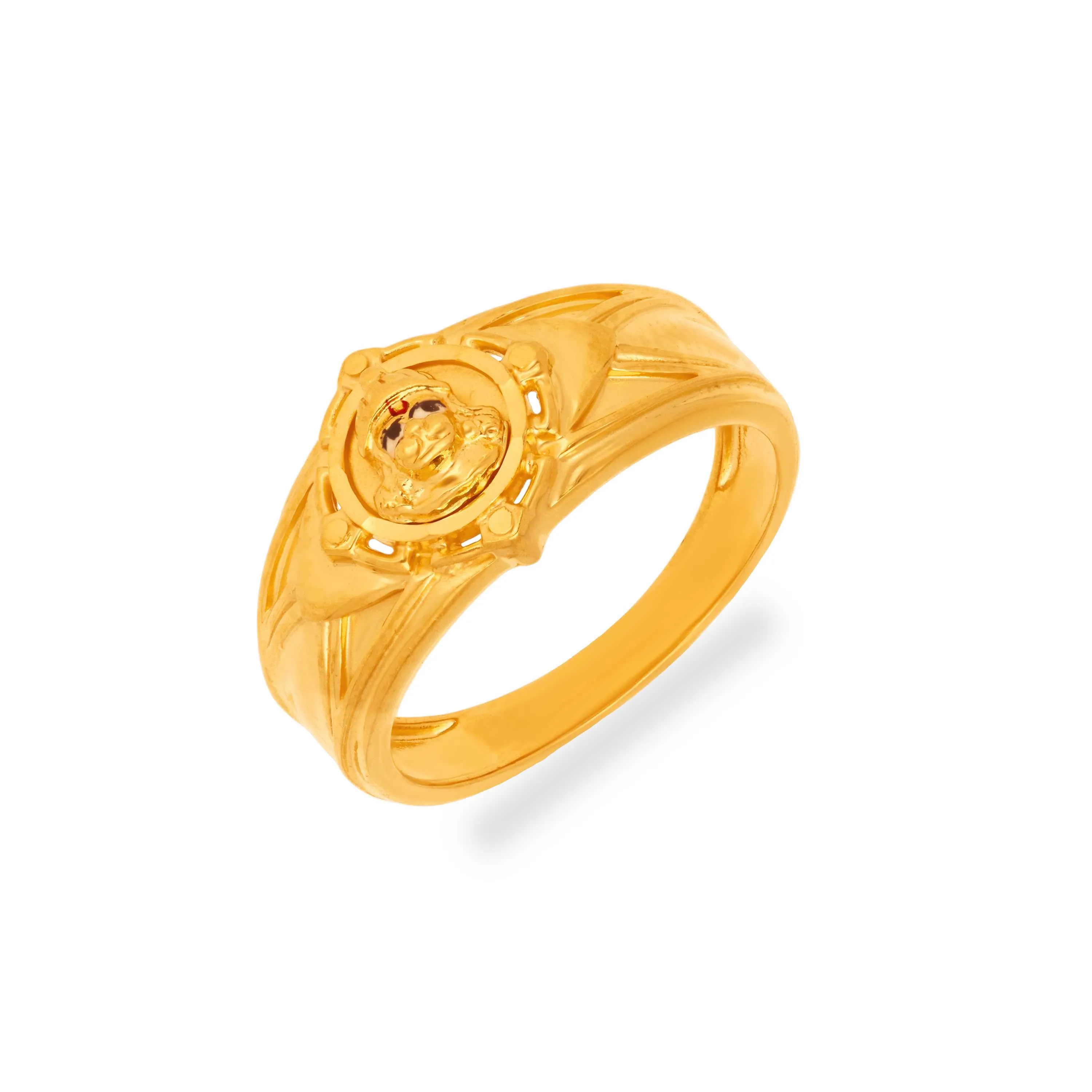 Divinely Detailed Lord Hanuman 22KT Gold Ring For Men