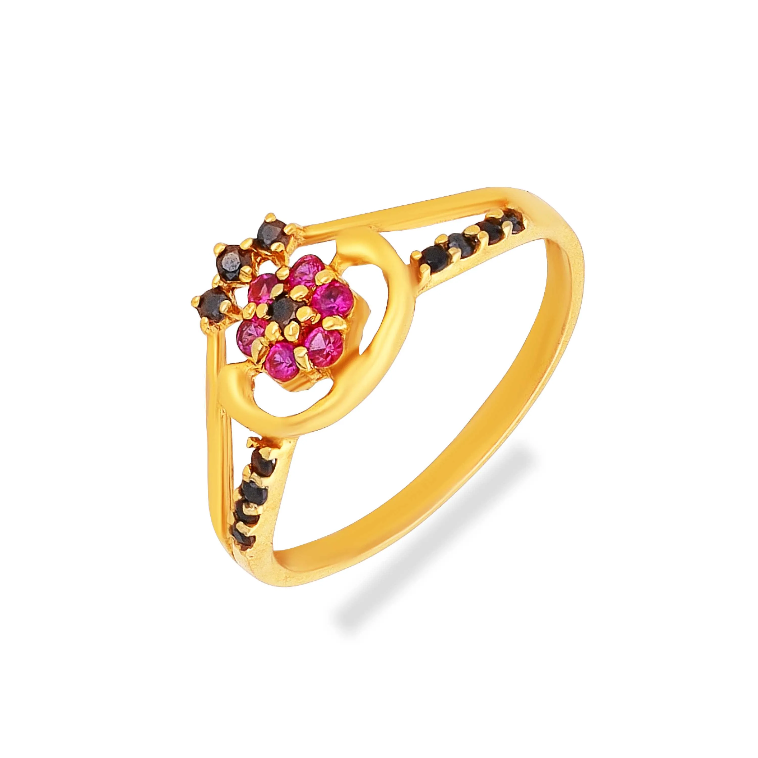 Premium Gorgeously Detailed And Studded 22KT Gold Ring