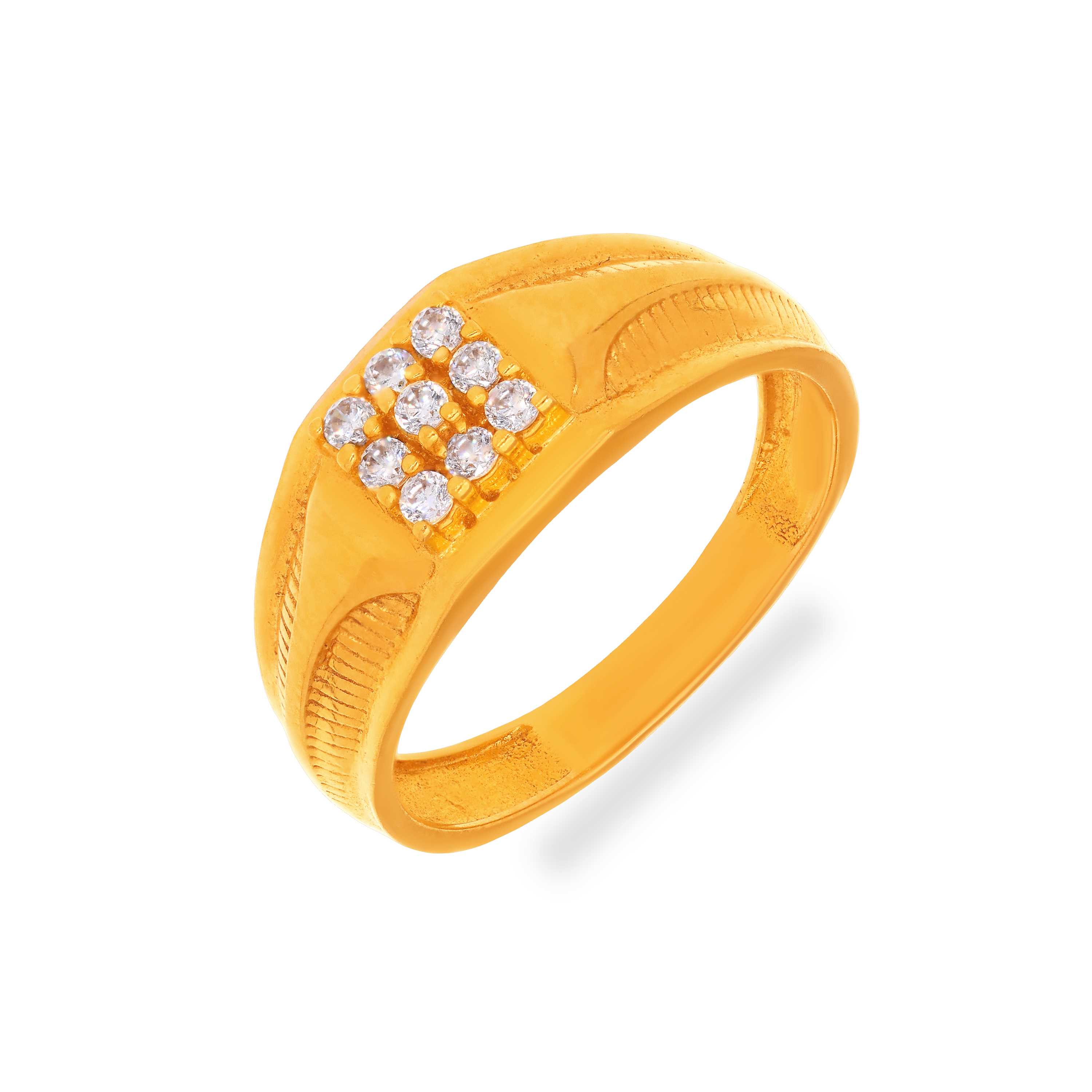 Premium Casual Wear Studded 22KT Gold Ring For Women