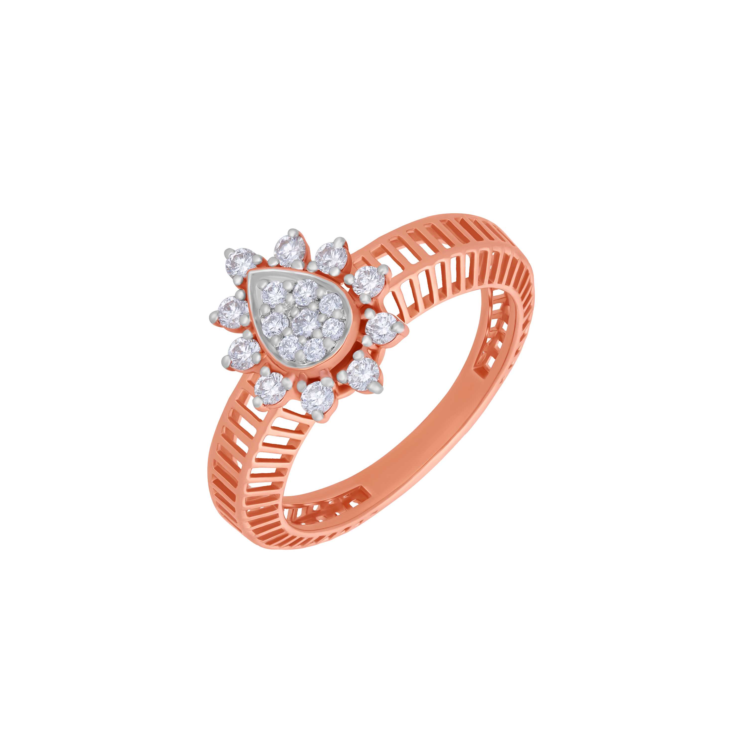 Radiance Burst Diamond Ring Set in 18KT Gold