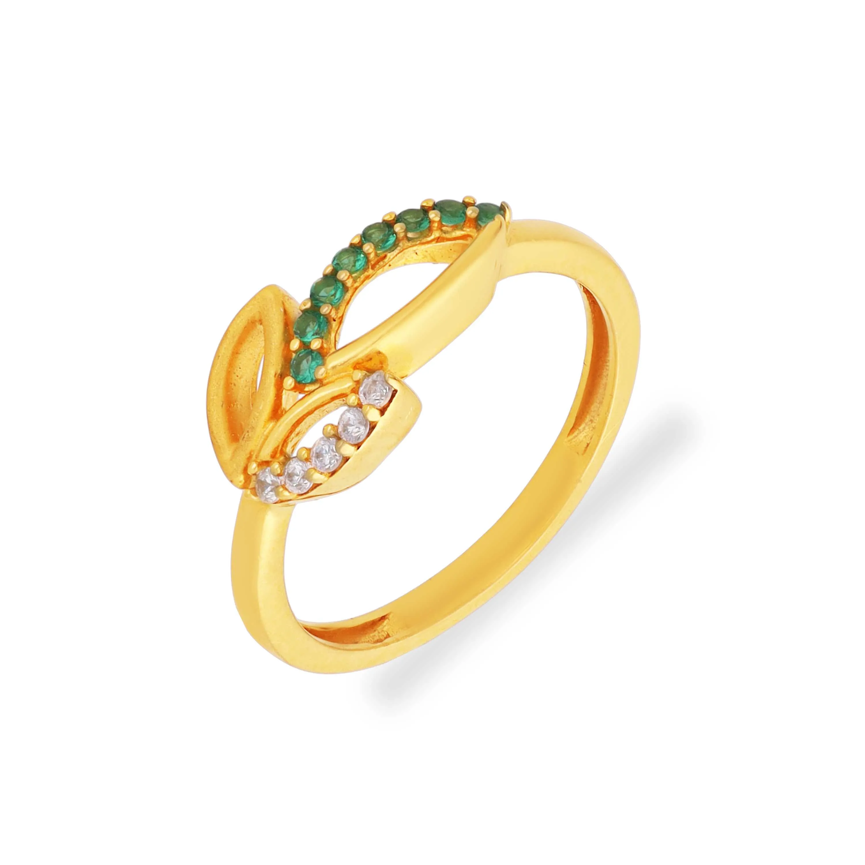 Premium Gorgeously Detailed And Studded 22KT Gold Ring