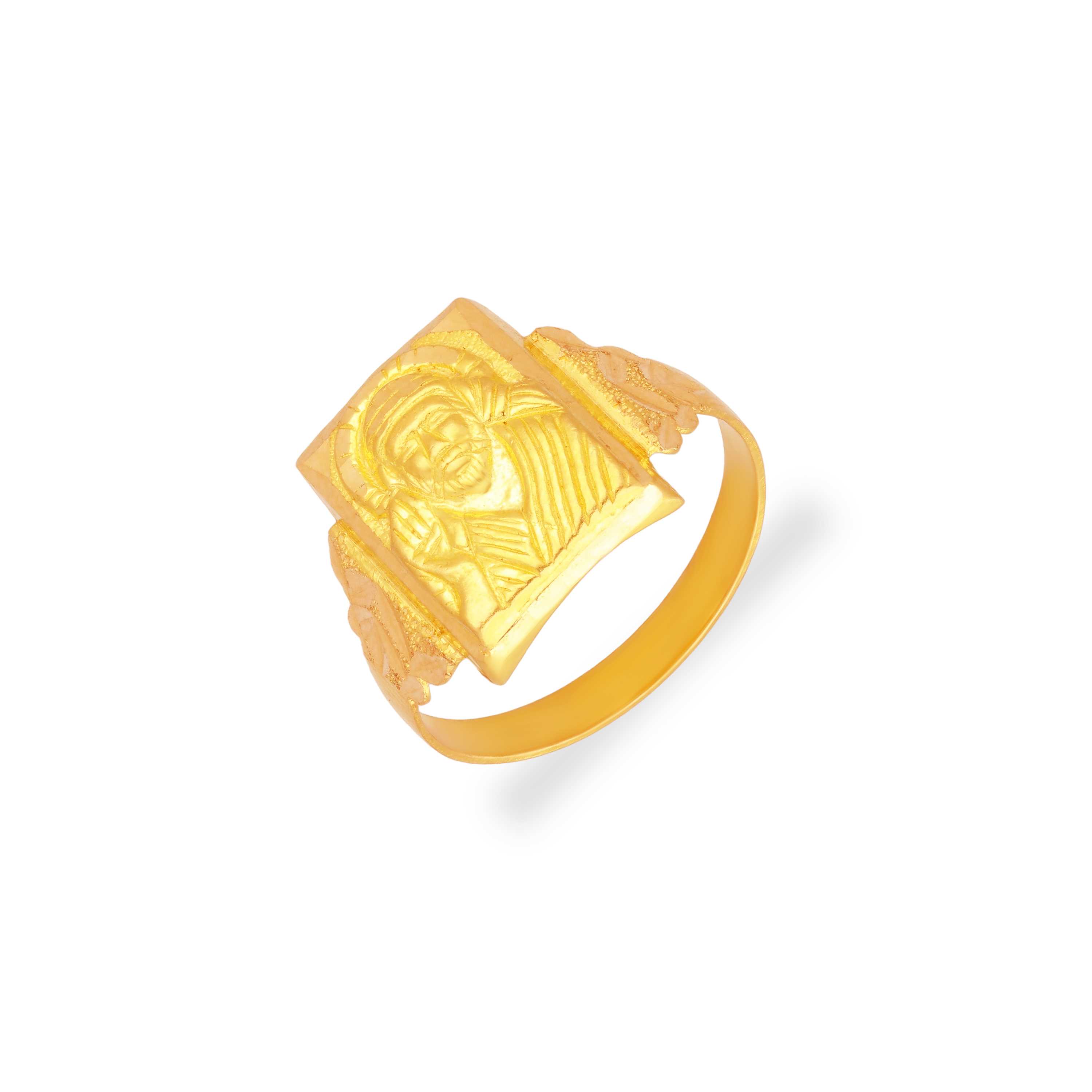 Divinely Crafted Sai Baba 22KT Gold Ring For Men