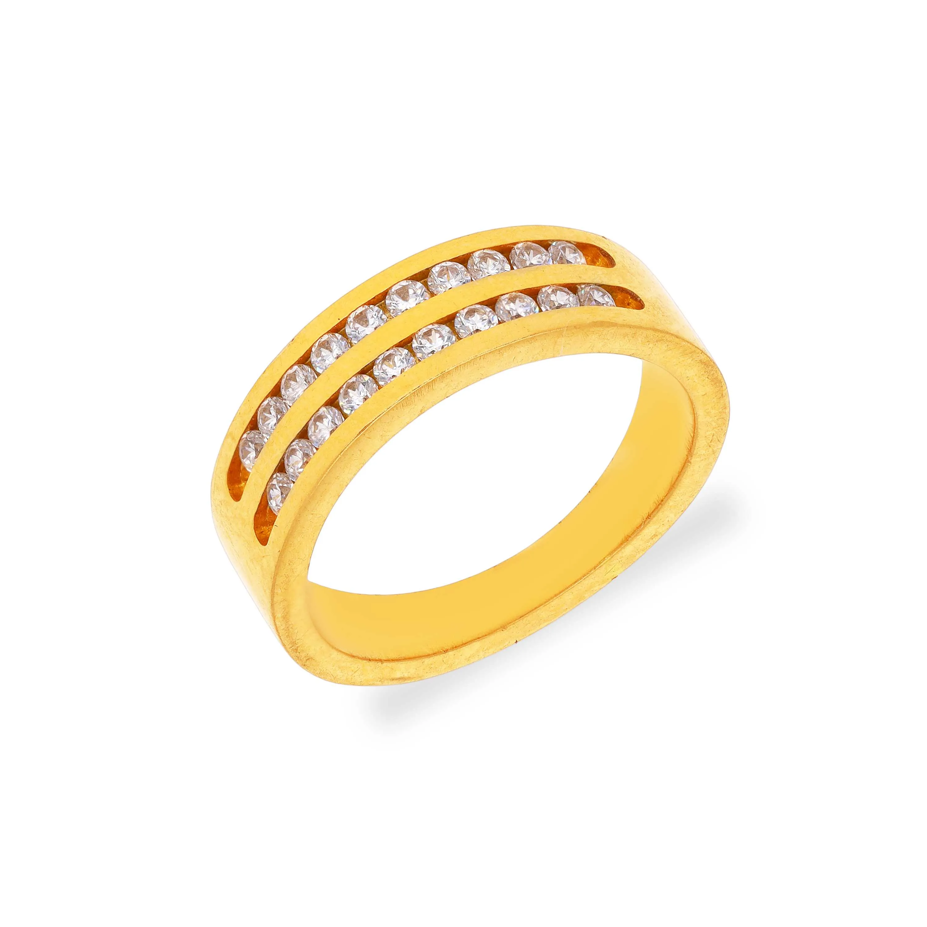 Studded And Detailed 22KT Gold Ring