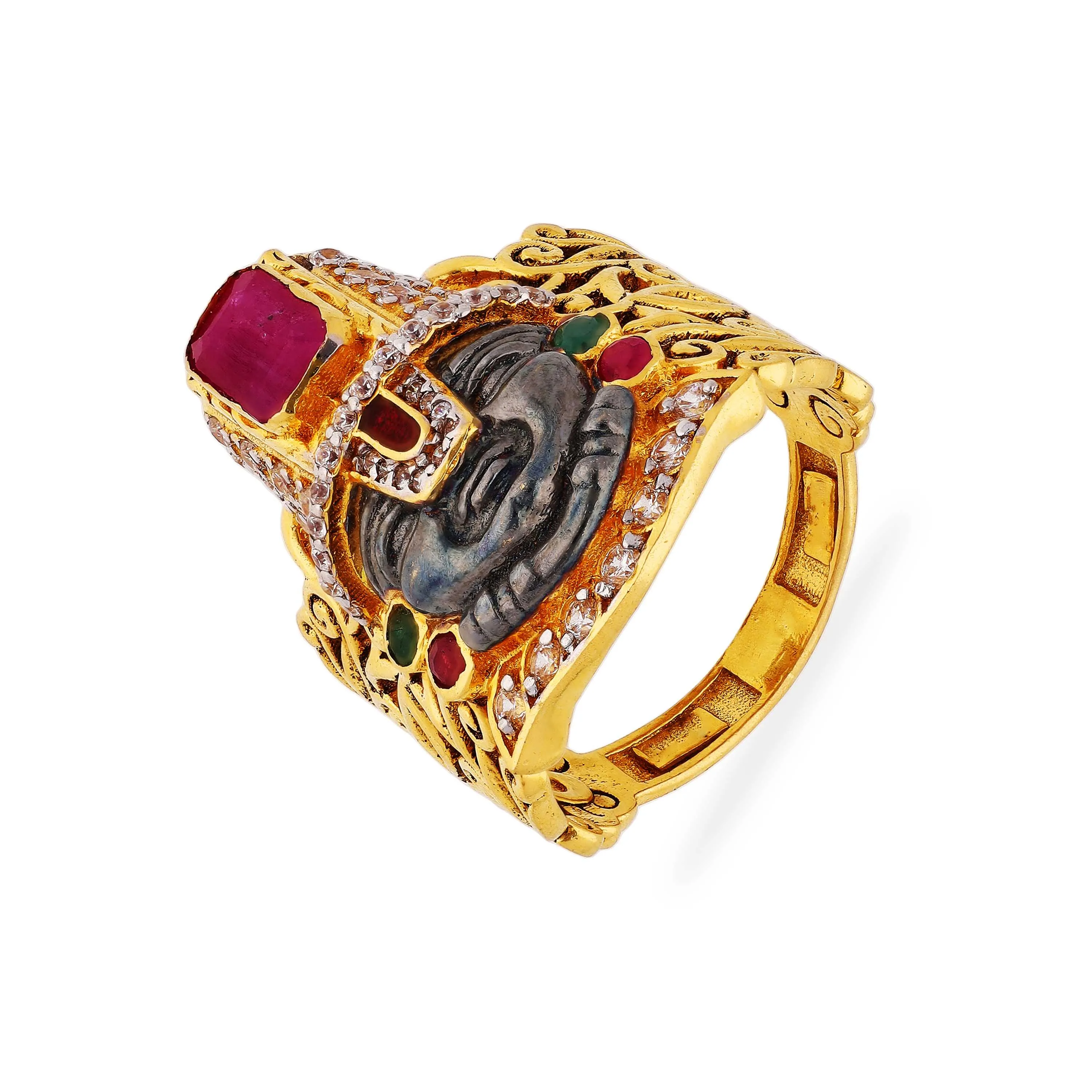 Traditionally Crafted 22KT Gold Balaji Ring