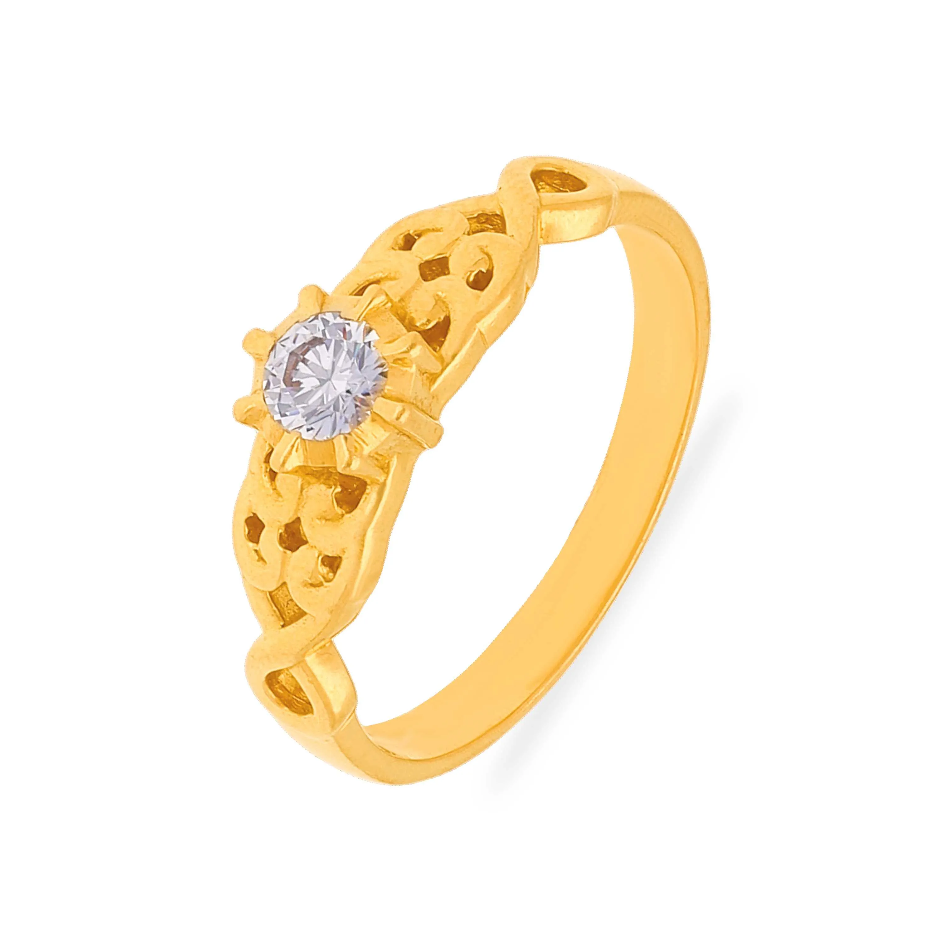 One Of Its Kind Studded 22KT Gold Close Setting Ring For Men