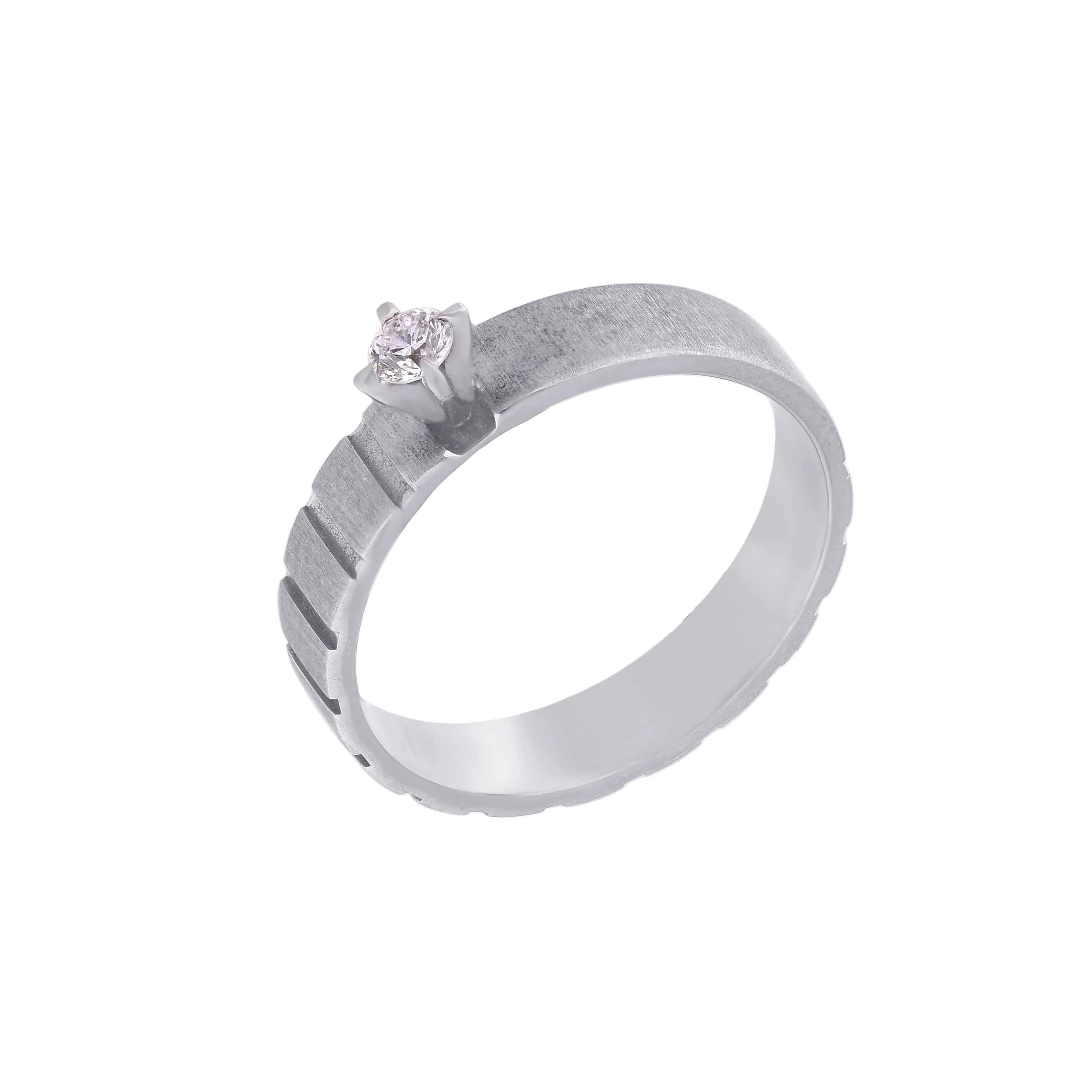 Glamorously Detailed And Diamond Studded Platinum Ring