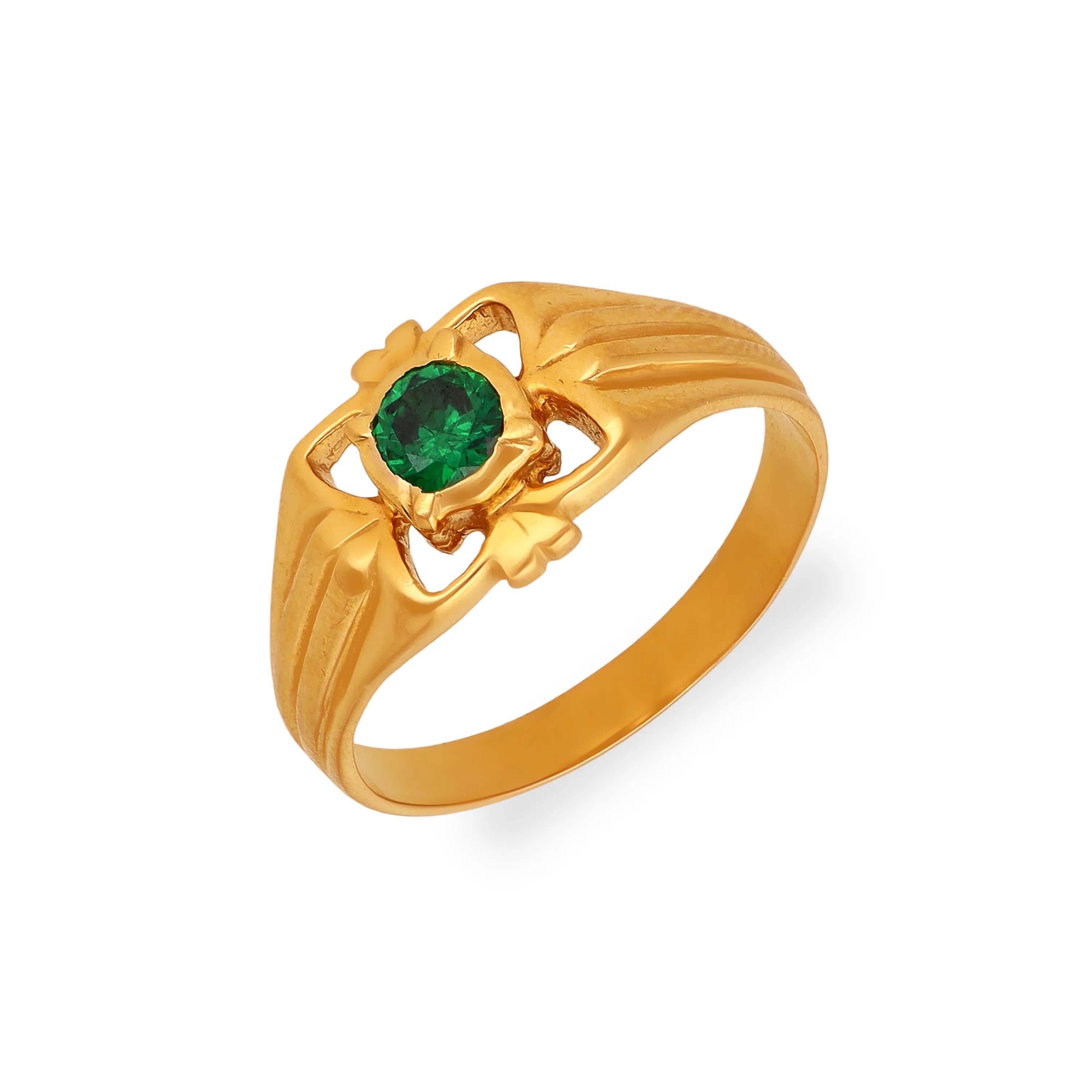 Studded And Detailed 22KT Gold Ring