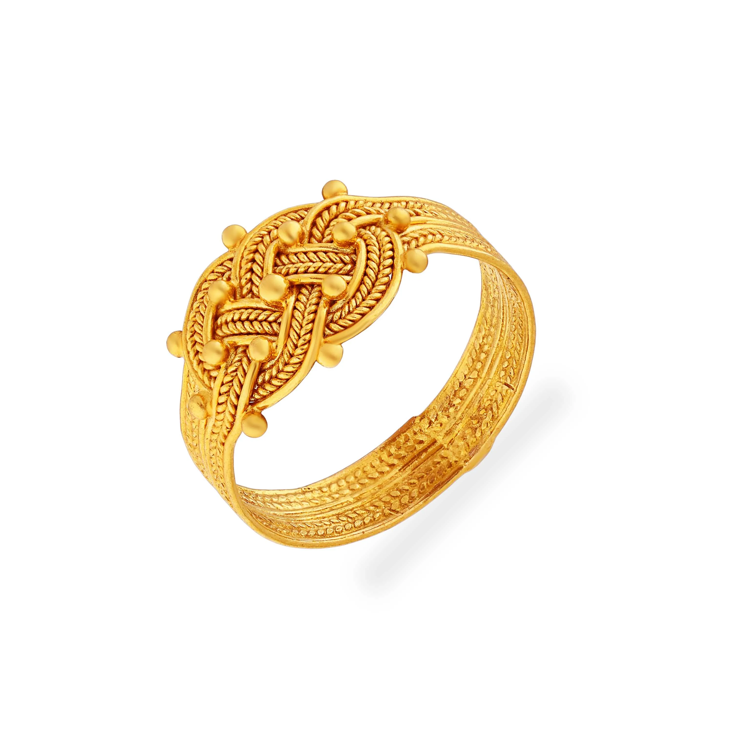 Traditionally Crafted And Detailed 22KT Gold Ring