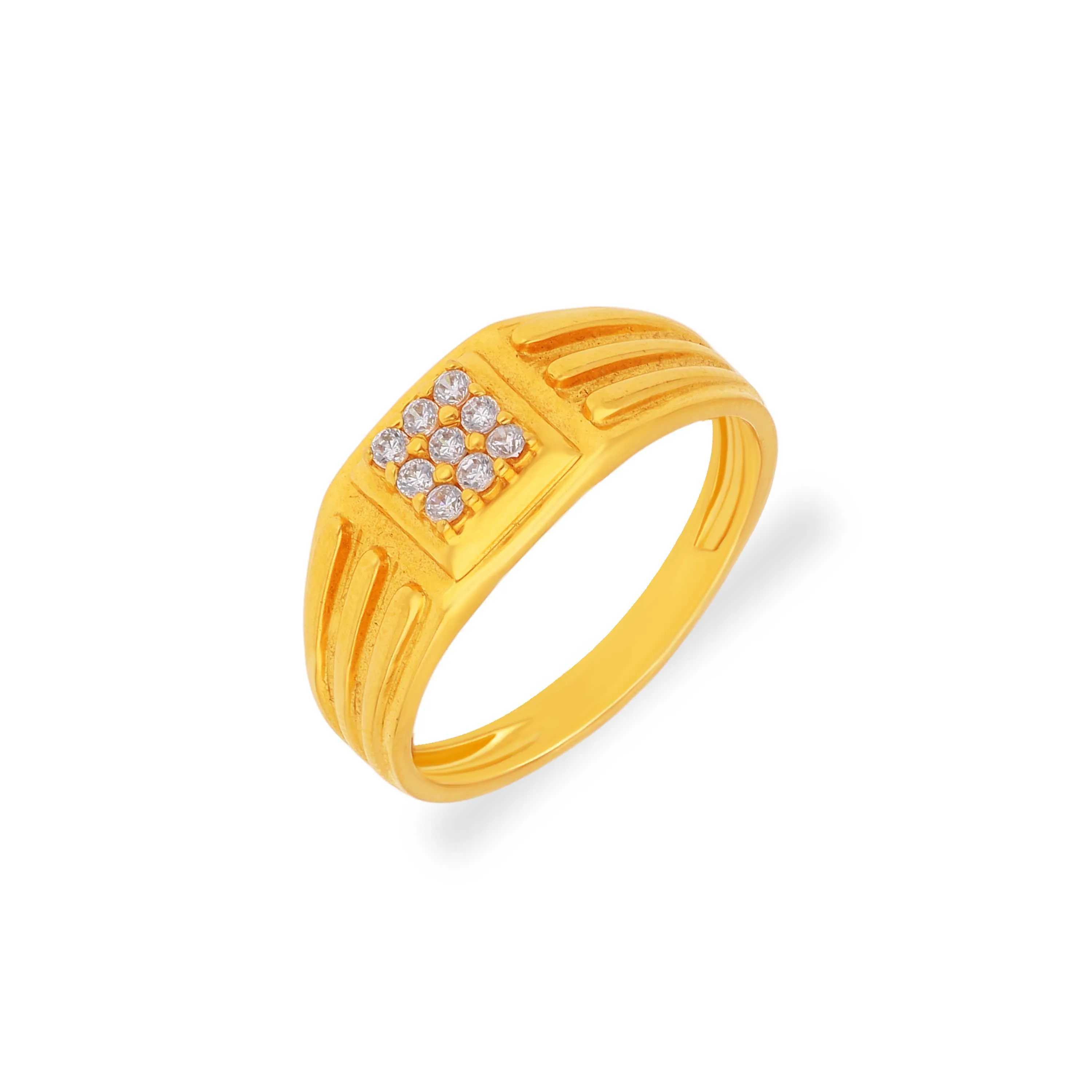 Premium Gorgeously Detailed And Studded 22KT Gold Ring