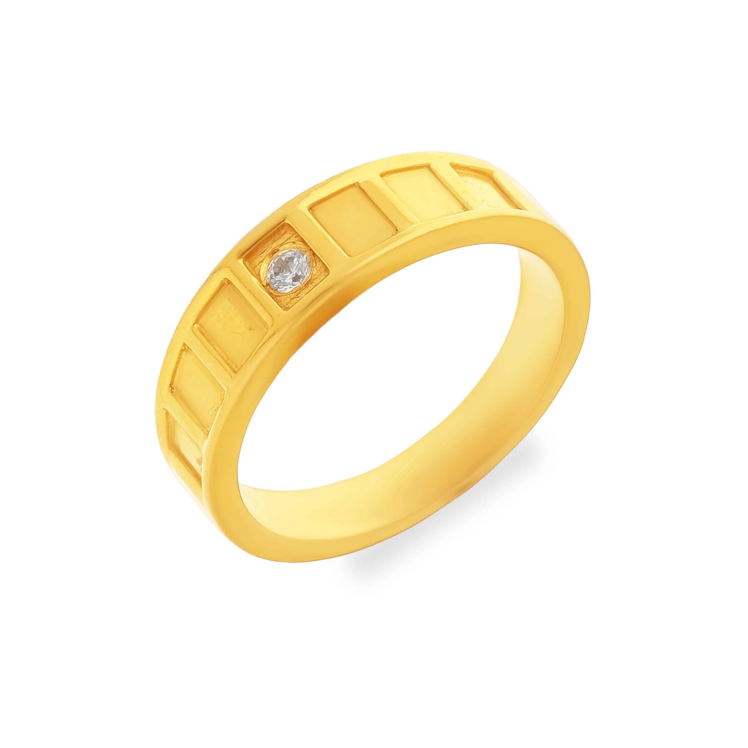 Premium Gorgeously Detailed And Studded 22KT Gold Ring