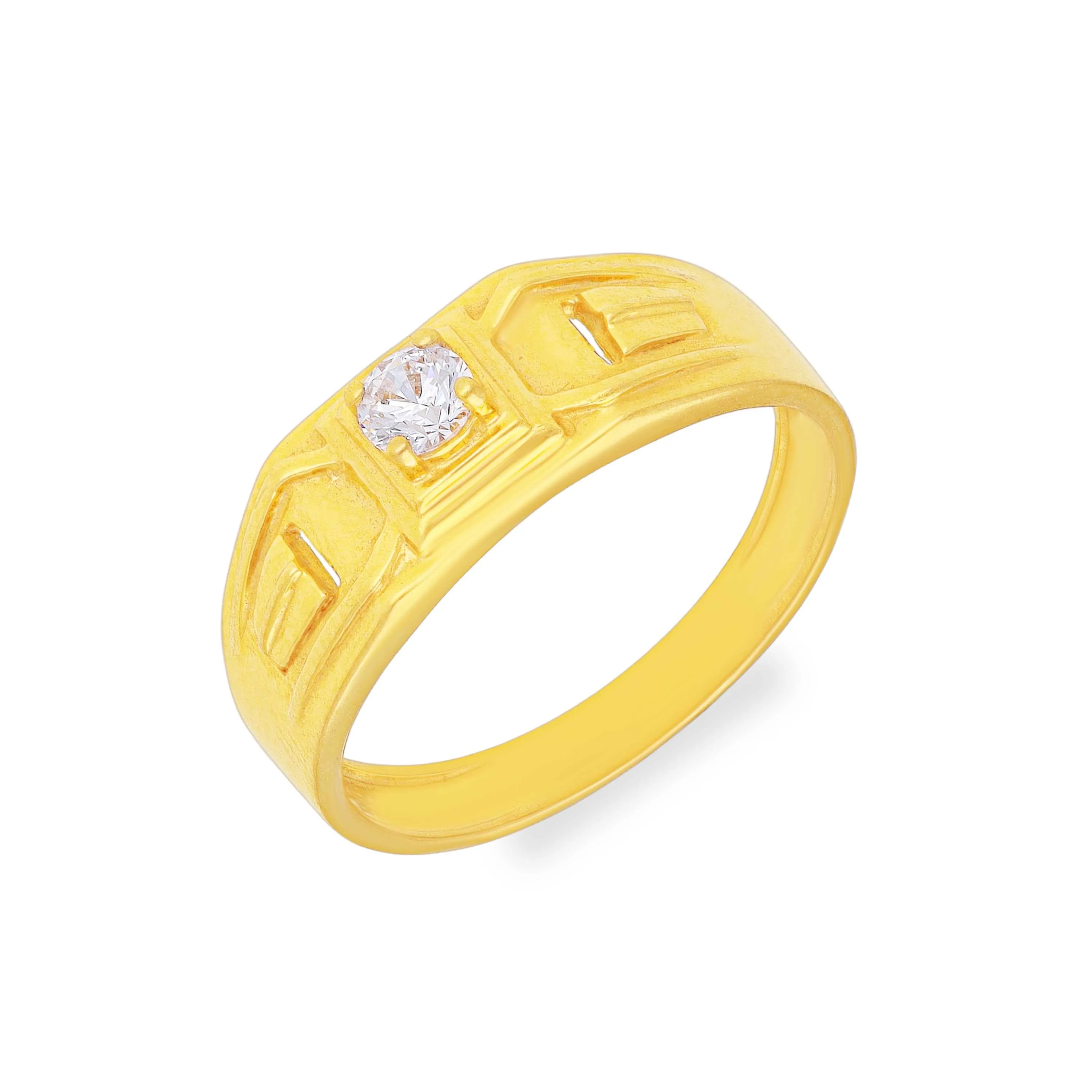 Premium Gorgeously Detailed And Studded 22KT Gold Ring