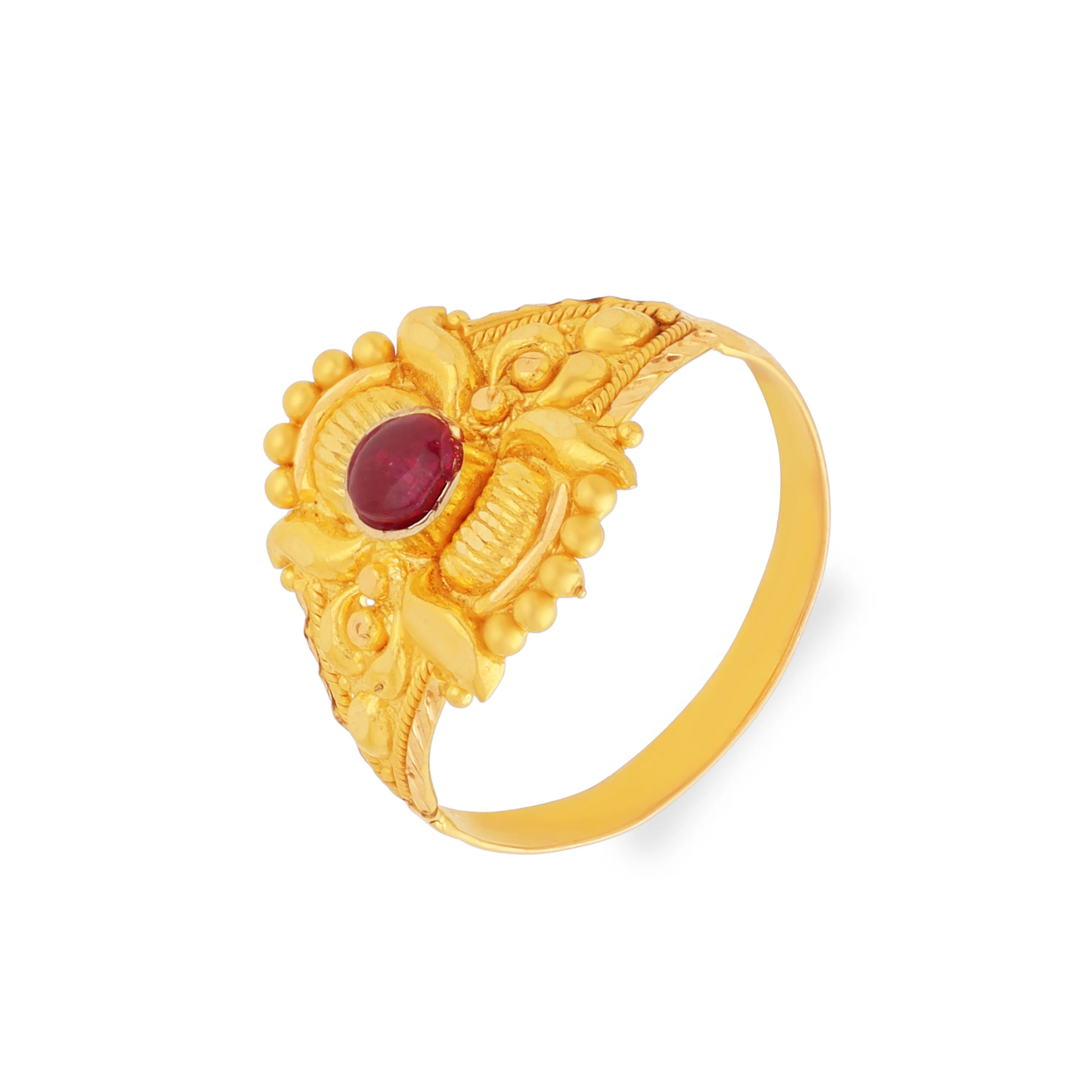 Classic Finely Detailed And Crafted 22KT Gold Ring