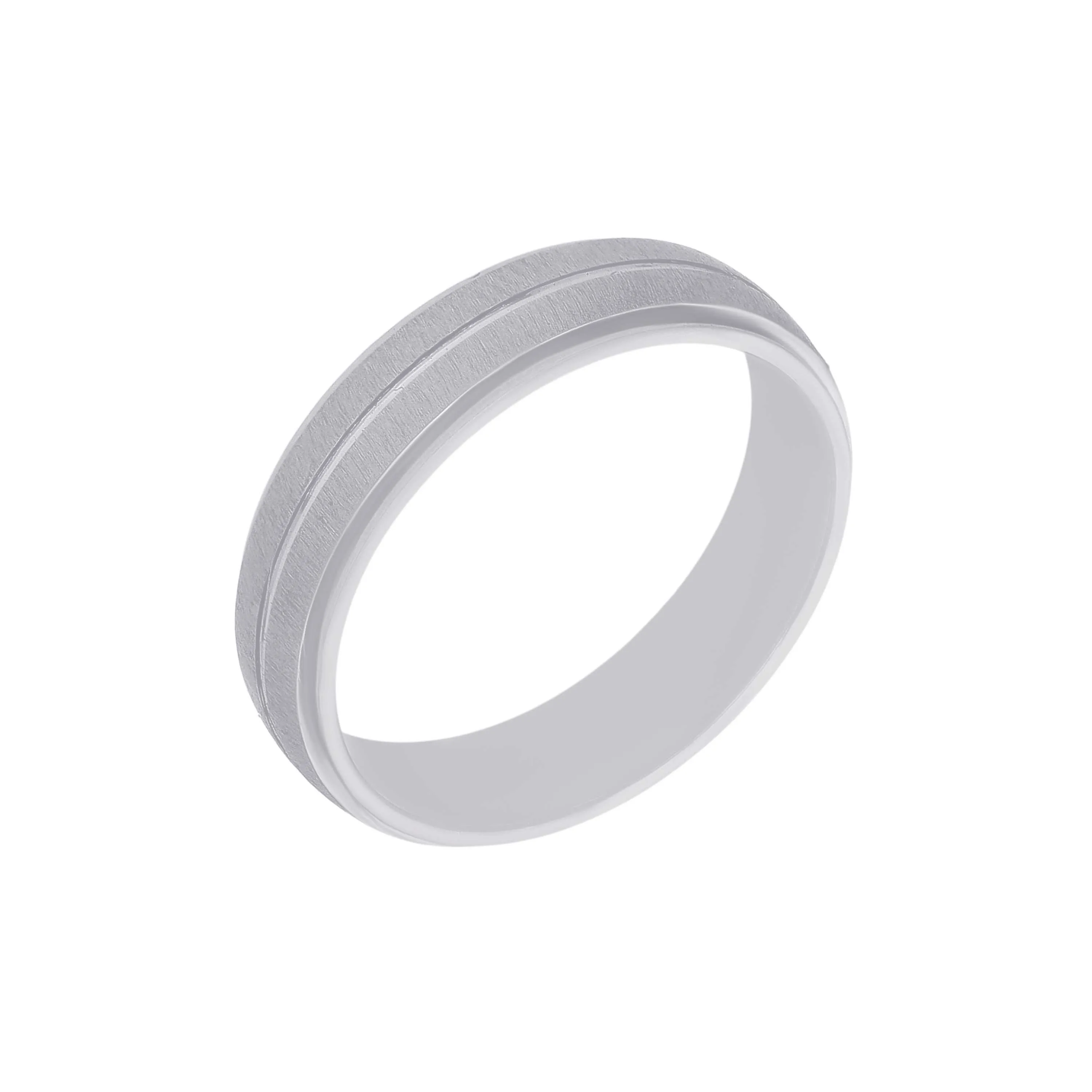 Matte Finished And Detailed Platinum Ring For Men