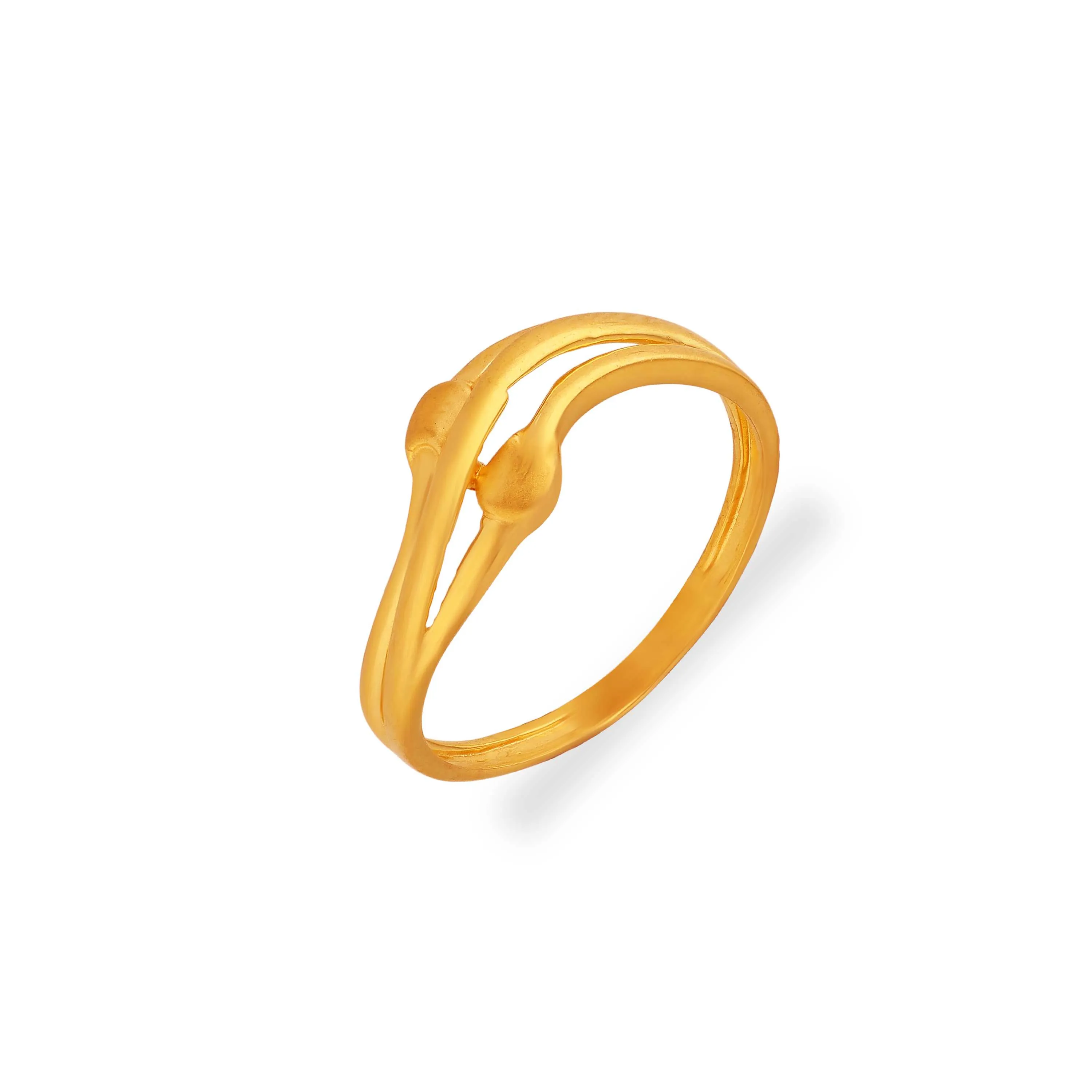 Matte Finished And Detailed 22KT Gold Ring