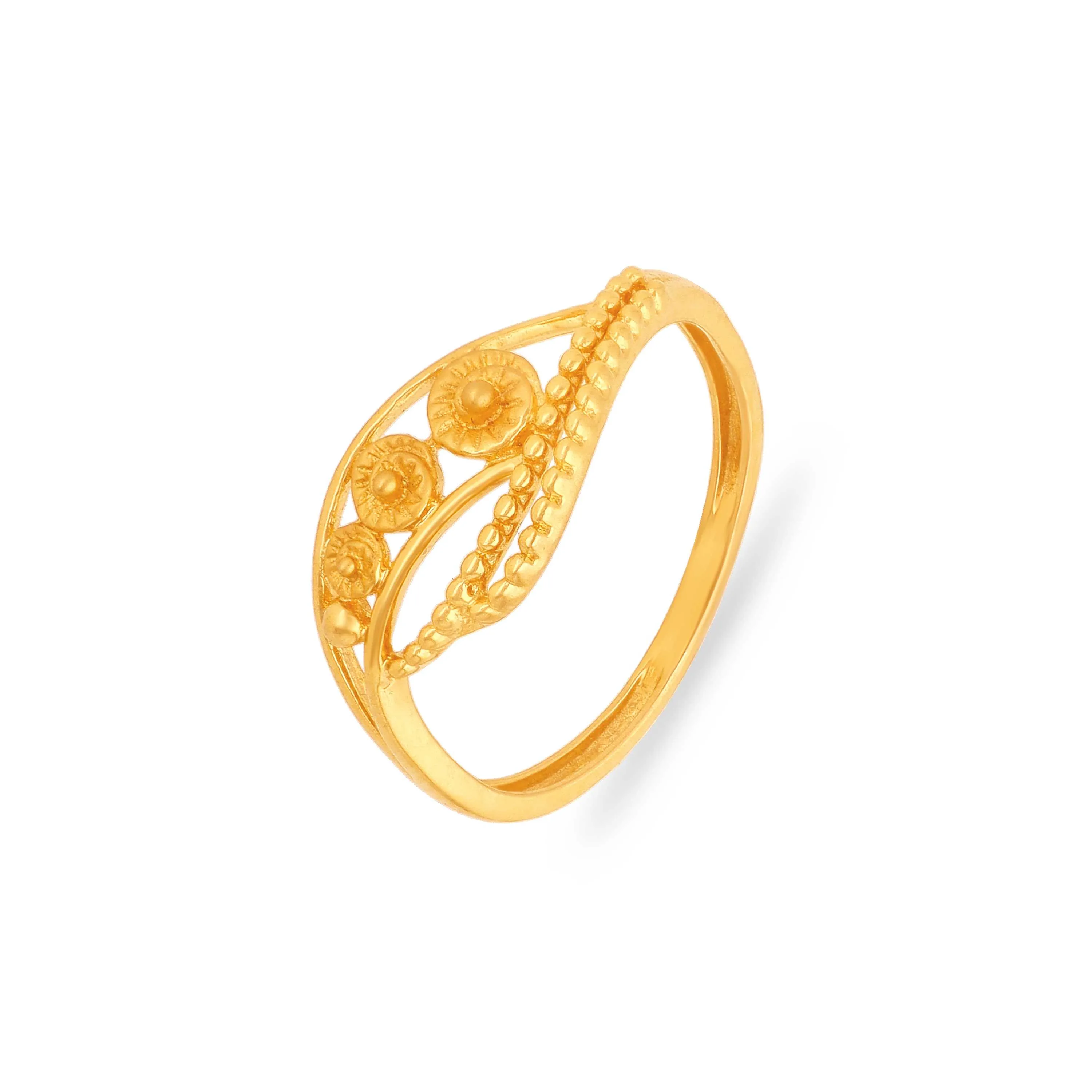 Premium Matte Finished And Detailed 22KT Gold Ring