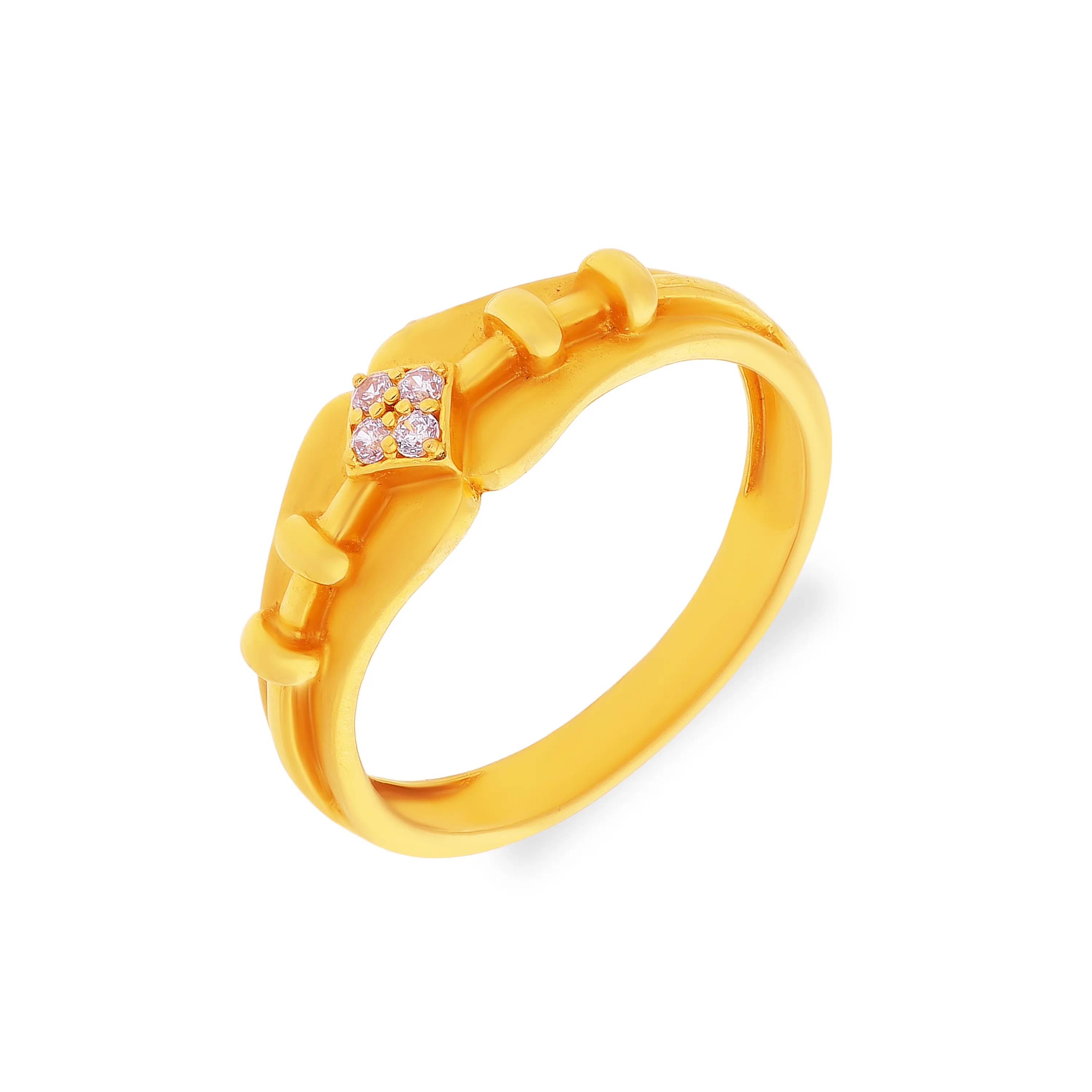 Studded And Detailed 22KT Gold Ring