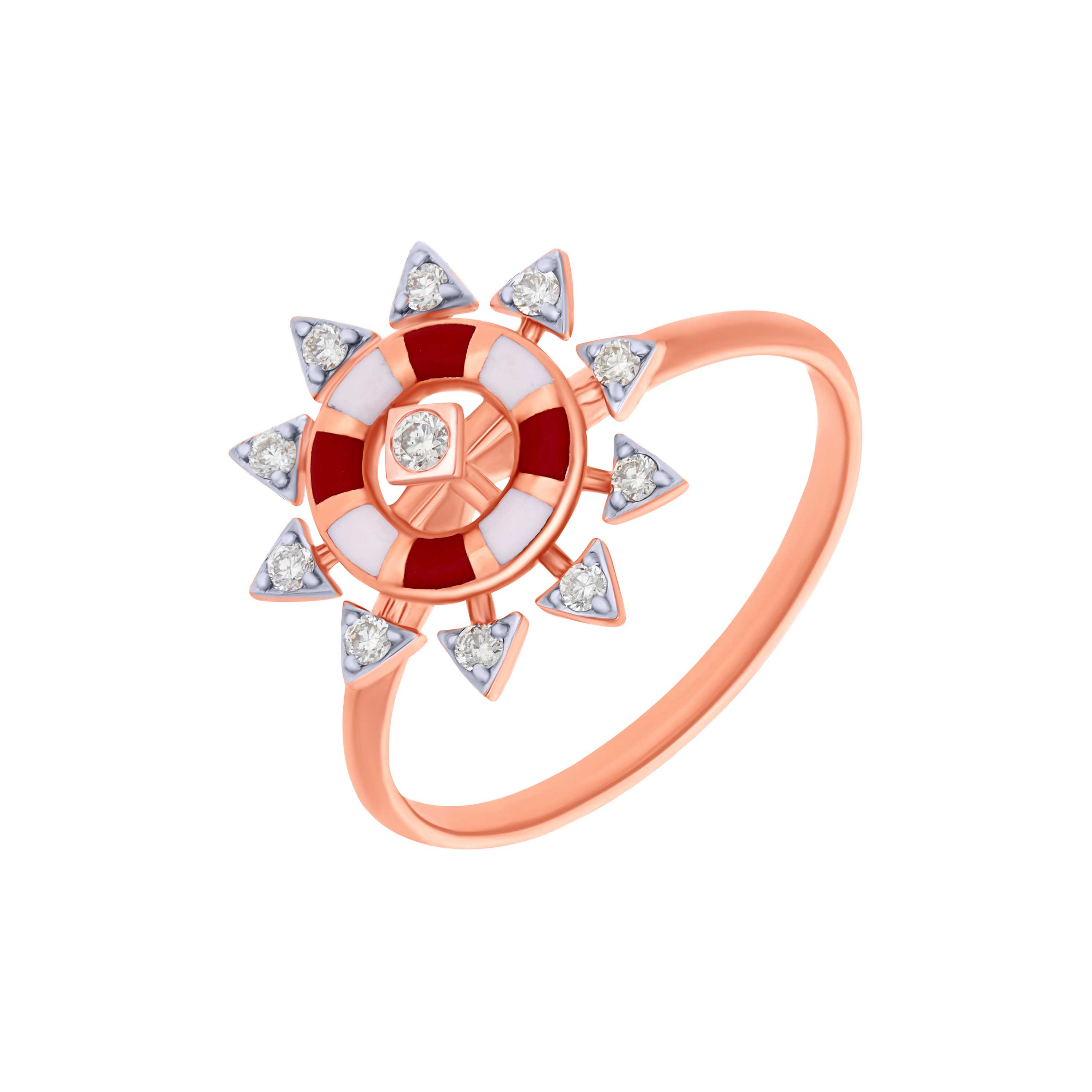 Mystifying Dual Tone Sunkissed 18KT Diamond Ring