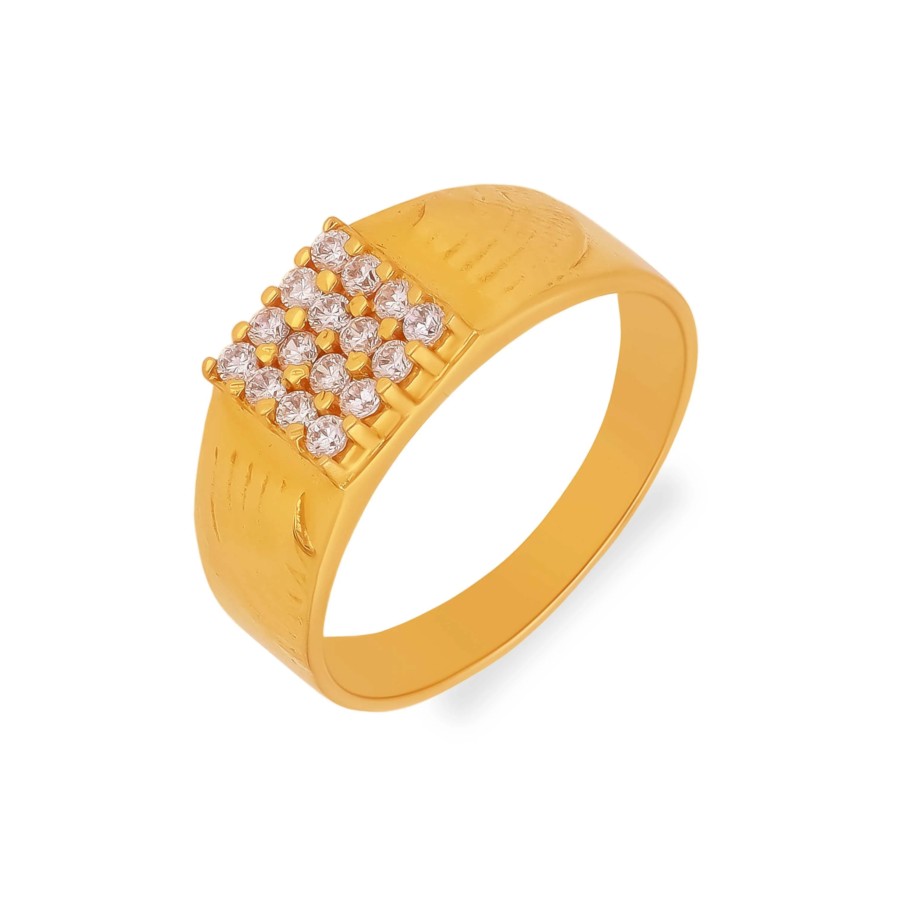 Premium Gorgeously Detailed And Studded 22KT Gold Ring
