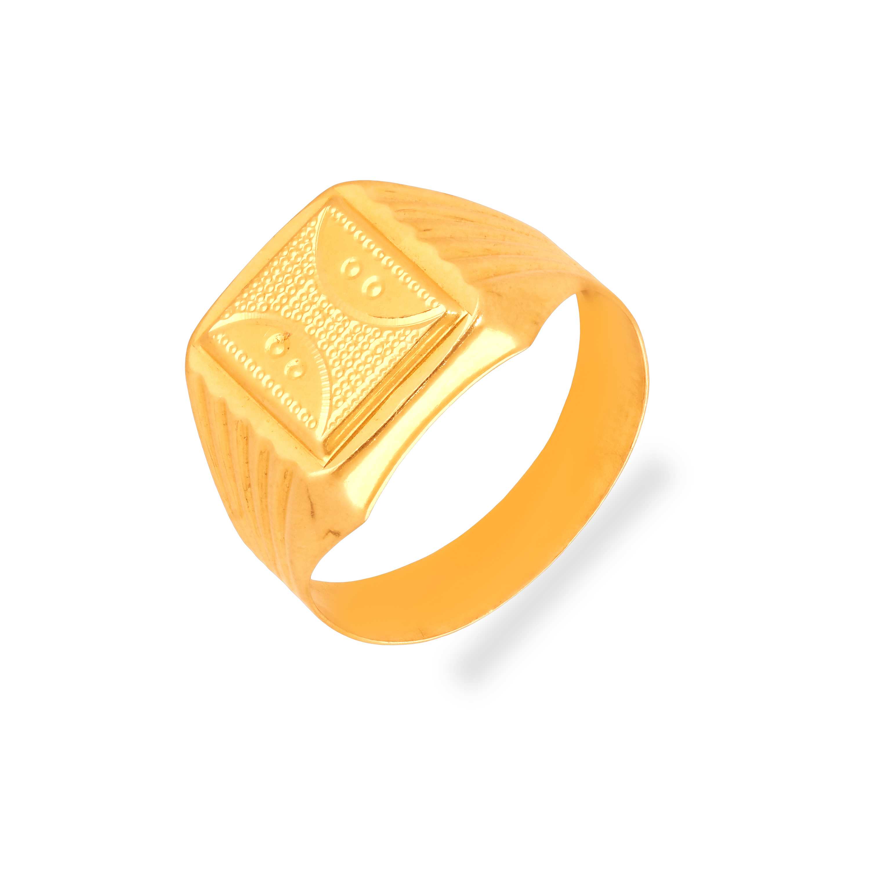 Charmingly Detailed Bombay Pattern 22KT Gold Ring For Men