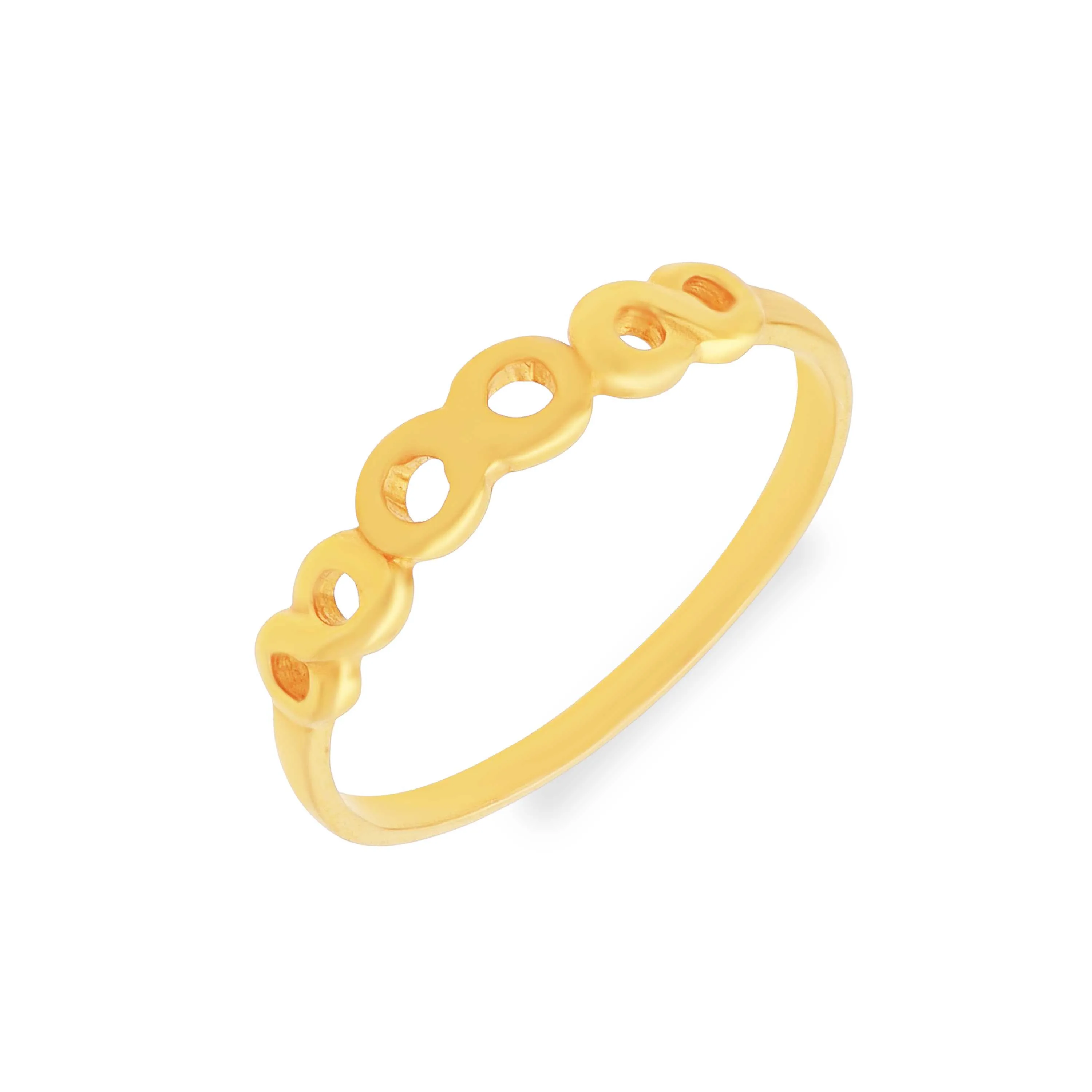 Matte Finished And Detailed 22KT Gold Ring For Women